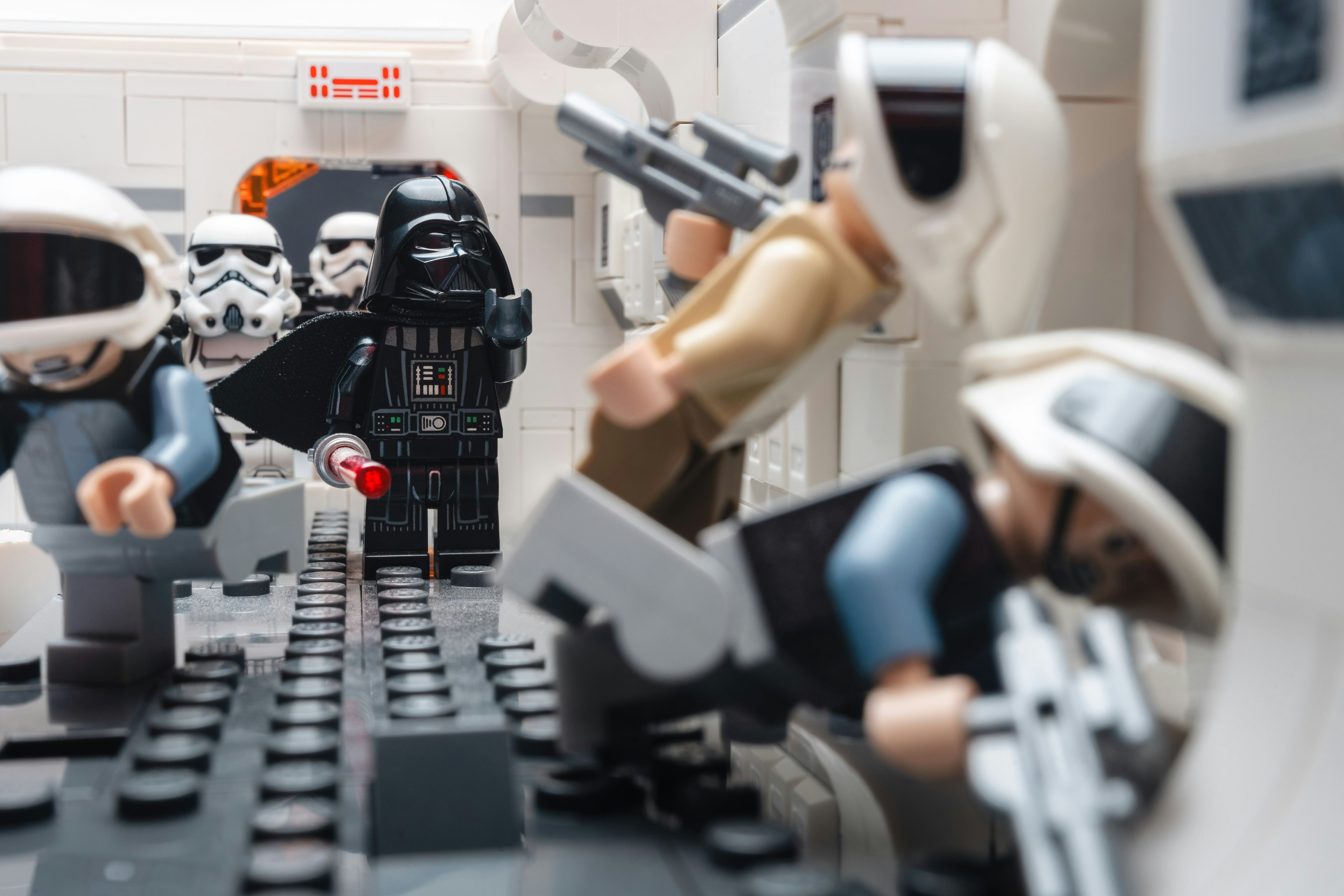 A lego star wars scene with many action figures photo – Free Toy Image ...