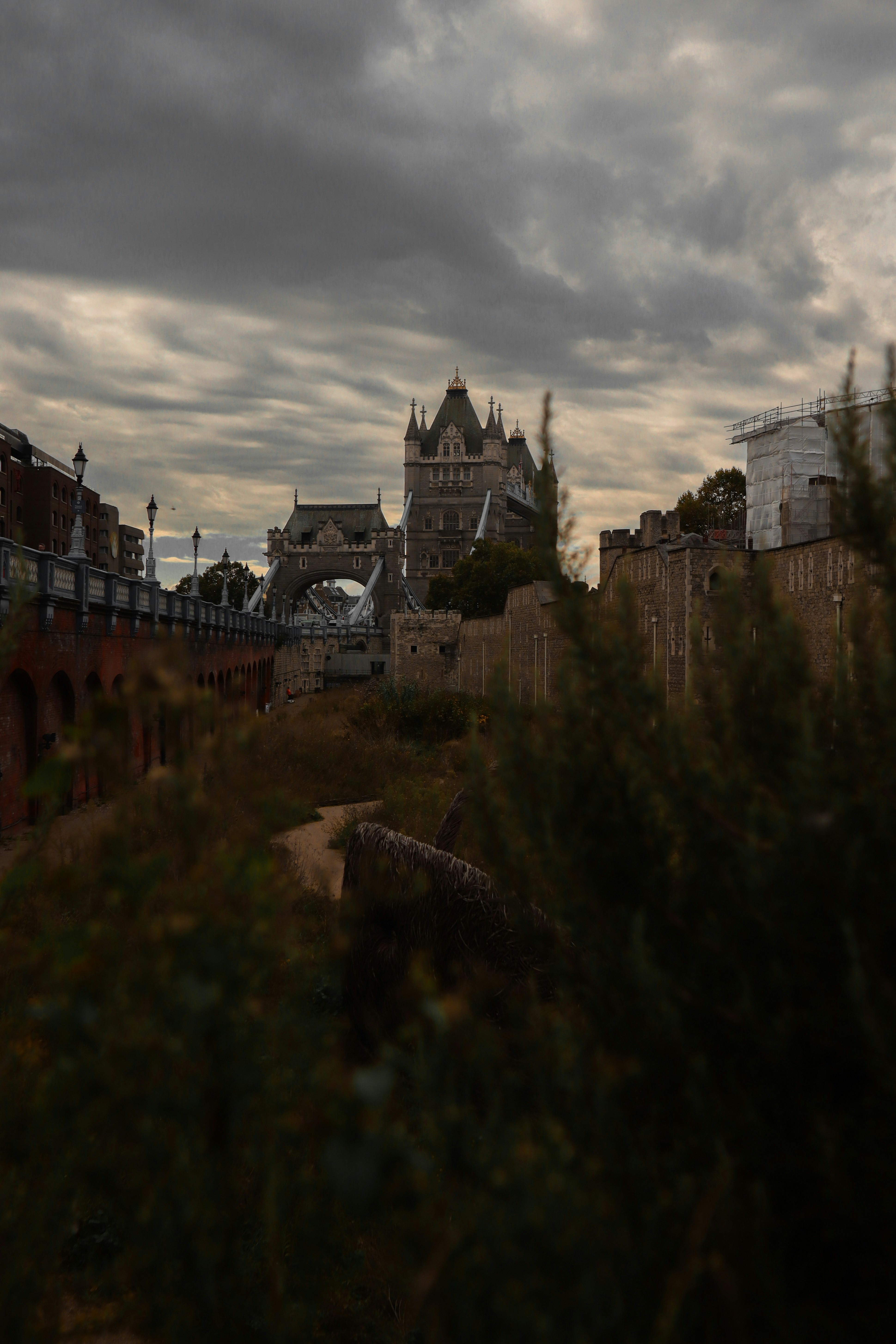 Gothic Riverside at Dusk: The Fortress Tower Overlook