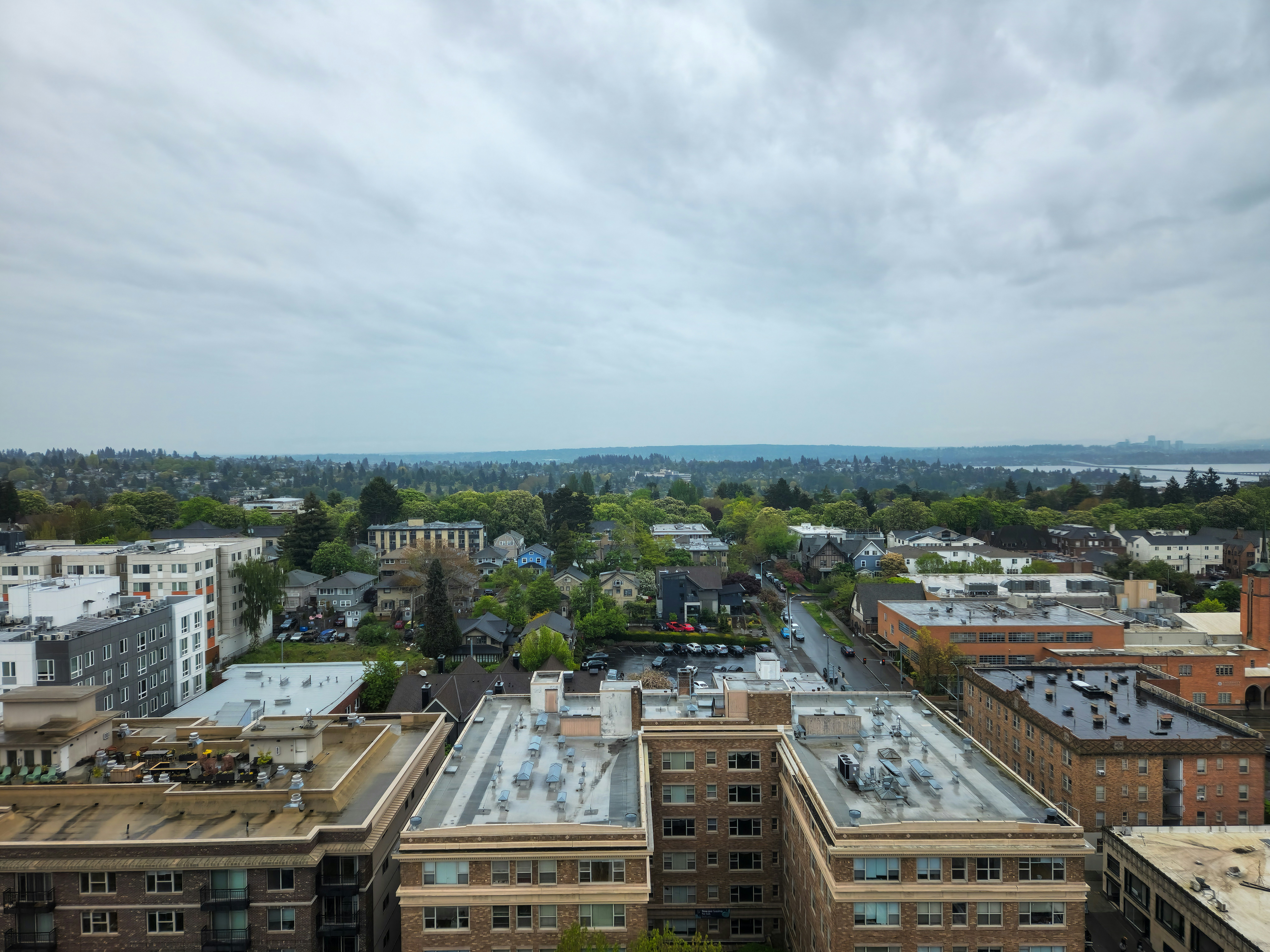 A view of a city from the top of a building photo – Free The m seattle ...