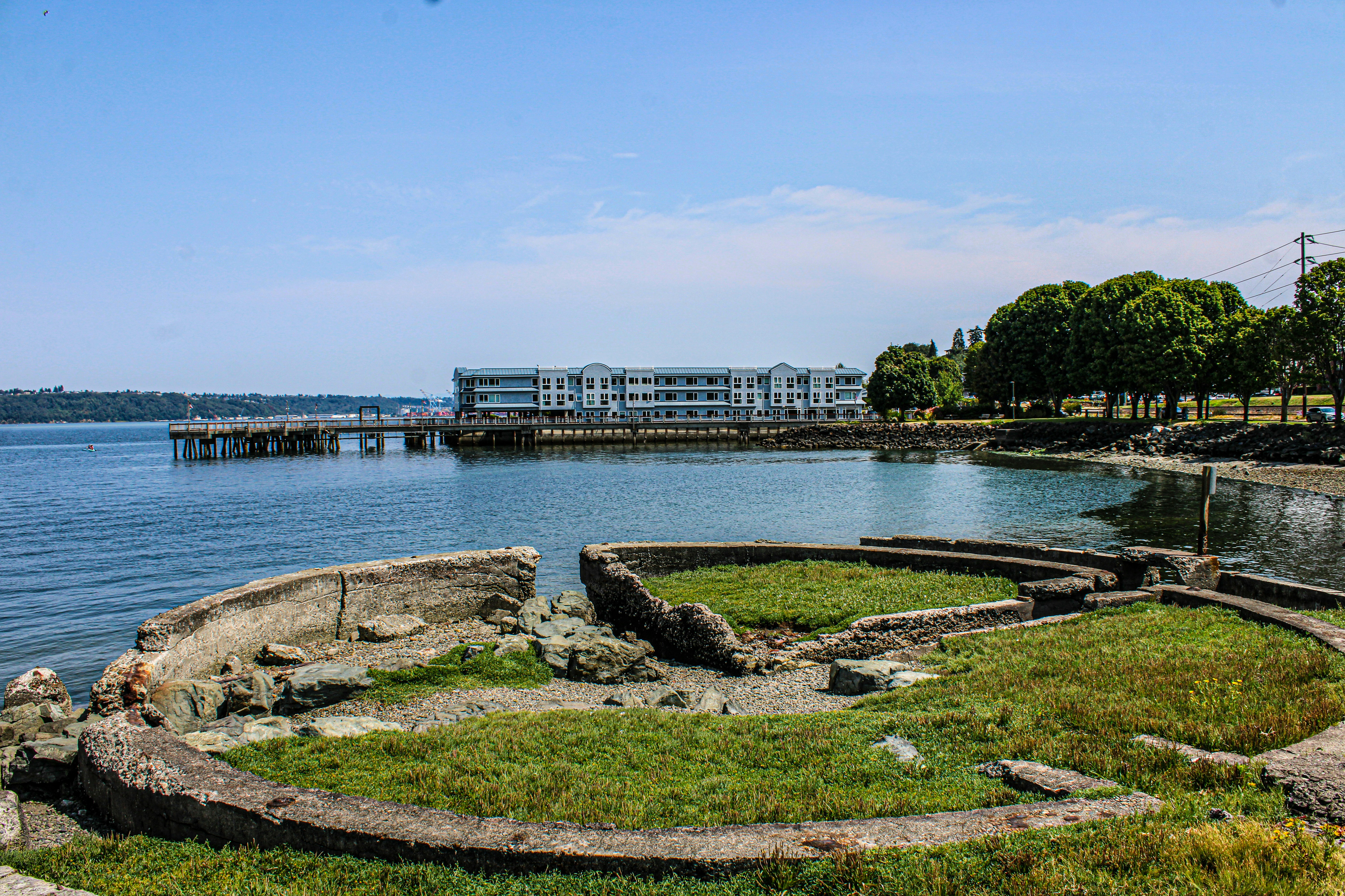 Rings of Stone by the Sea: A Quiet Harbor Vista