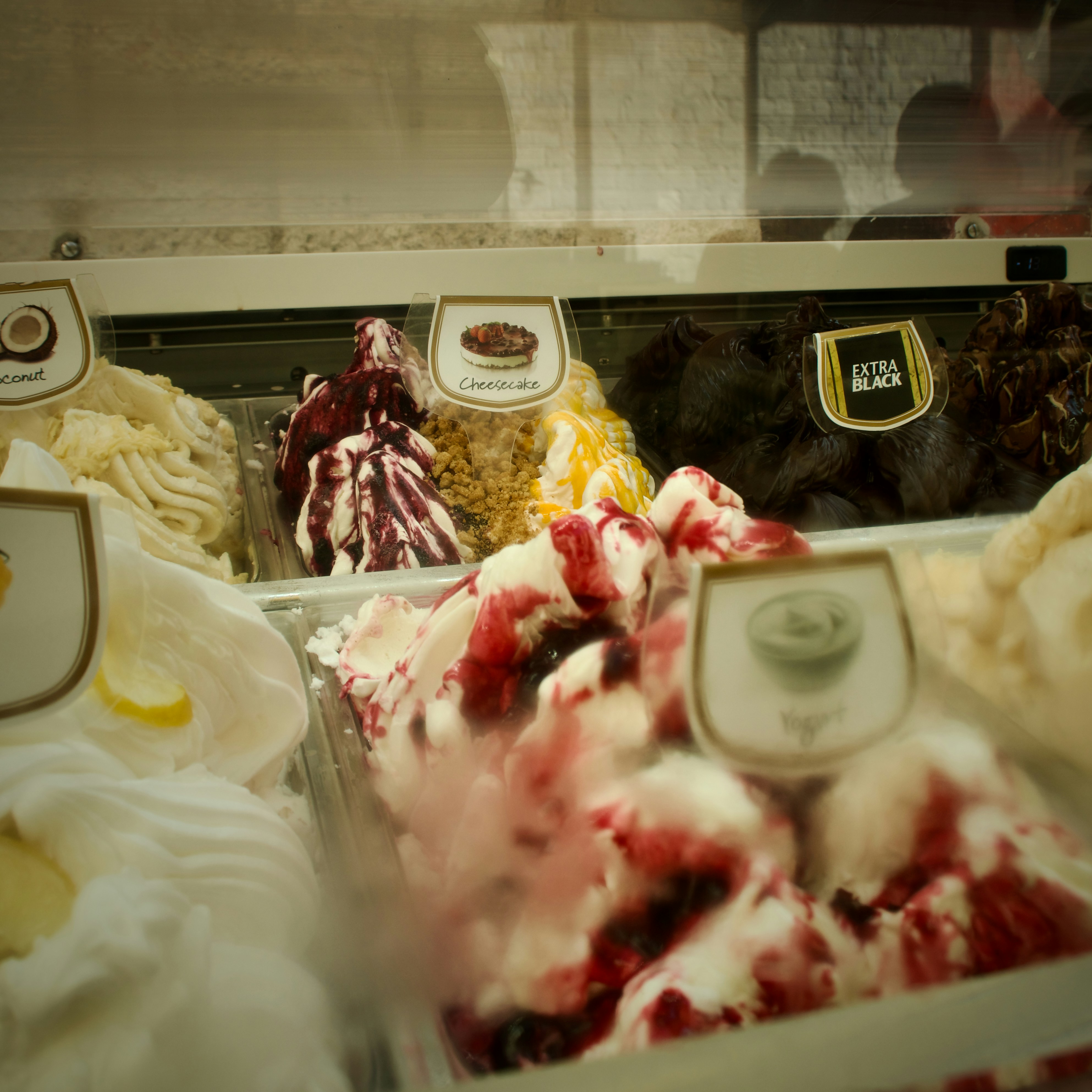 Swirls of Gelato: A Colorful Parade at the Freezer Case