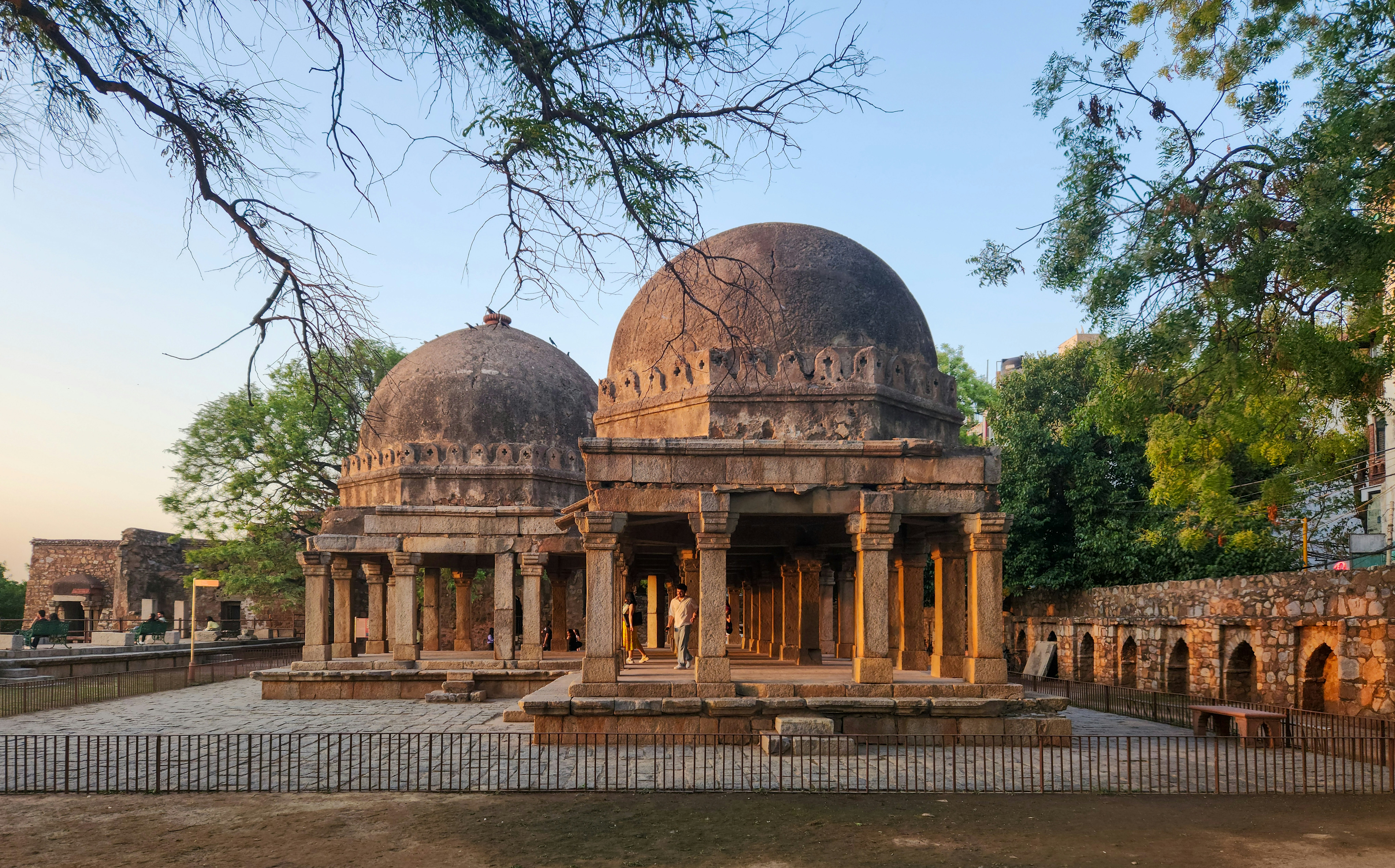 A large building with two domes on top of it photo – Free Hauz khas ...