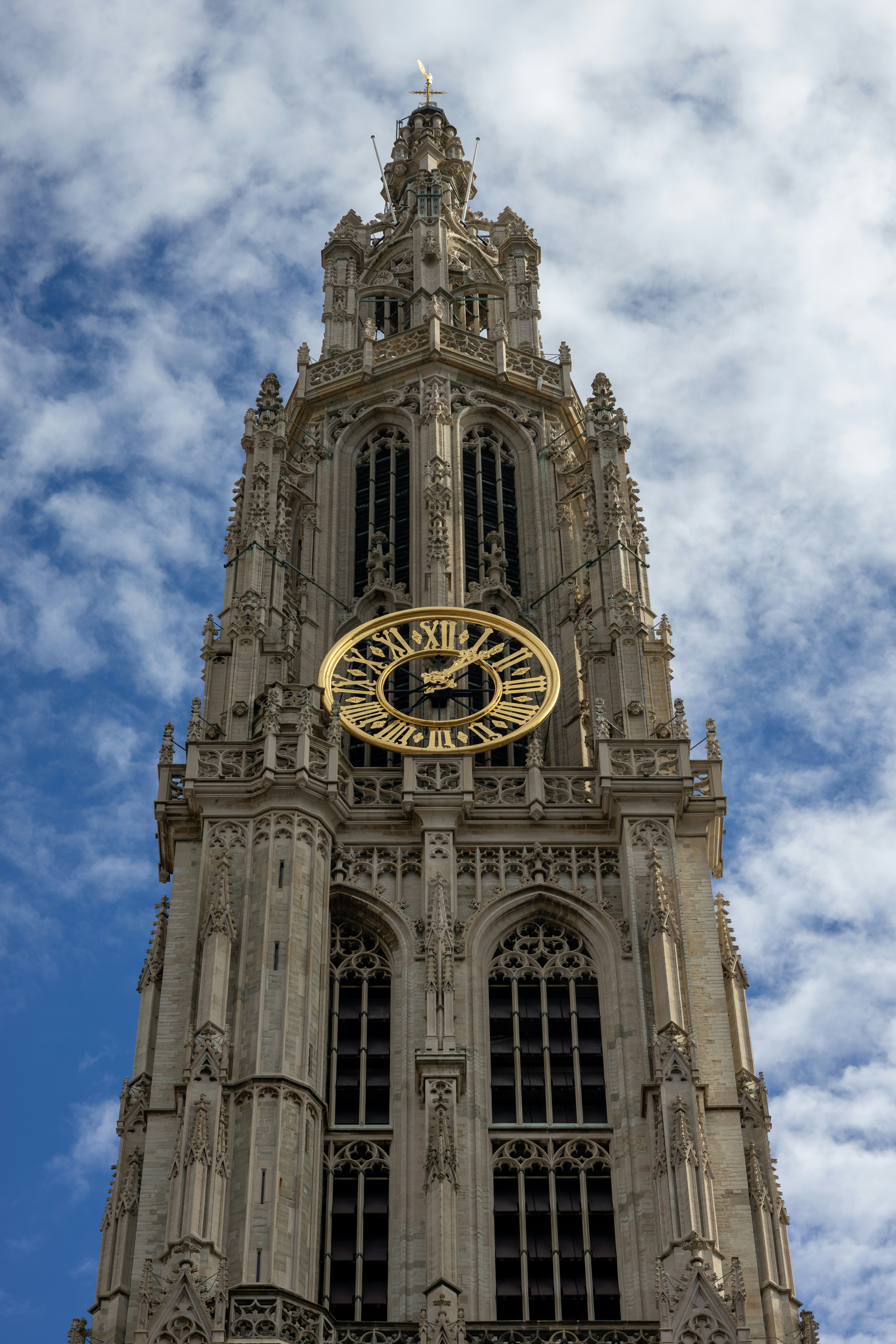 A tall clock tower with a sky background photo – Free Antwerp Image on ...