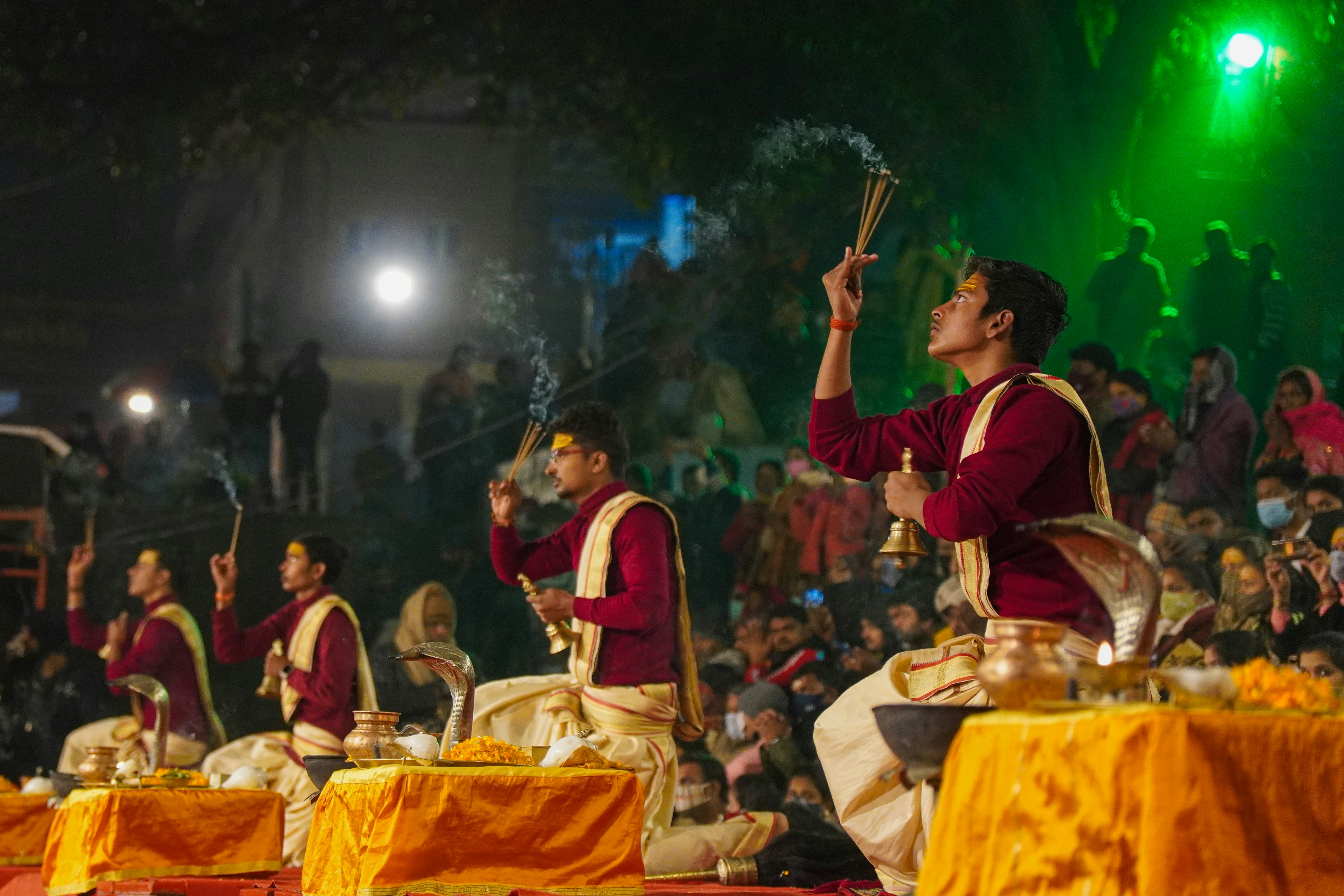 Torchbearers in Velvet Red: A Night of Firelit Rhythm