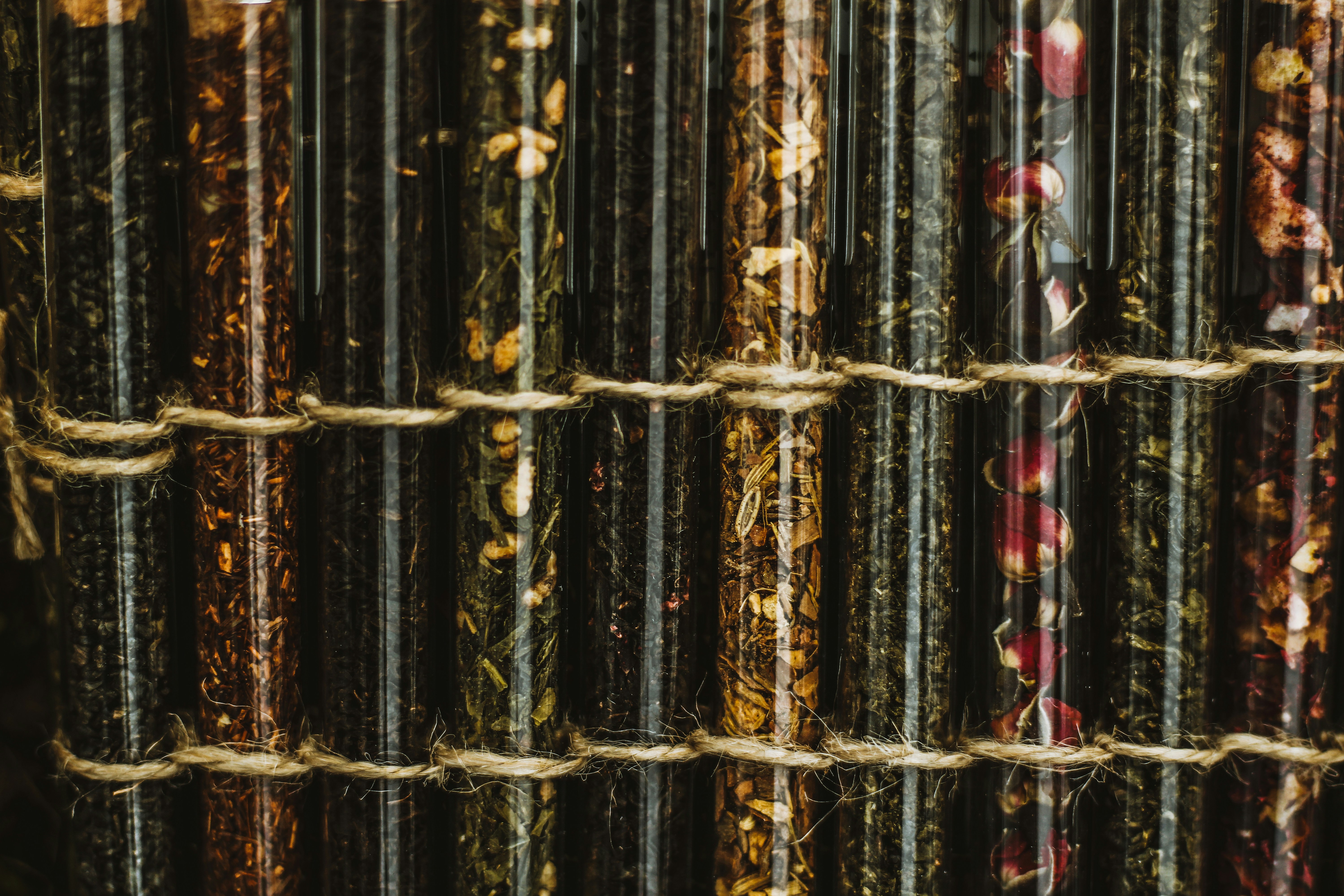 Tied Lines: A Macro Portrait of Weathered Bars and Twine