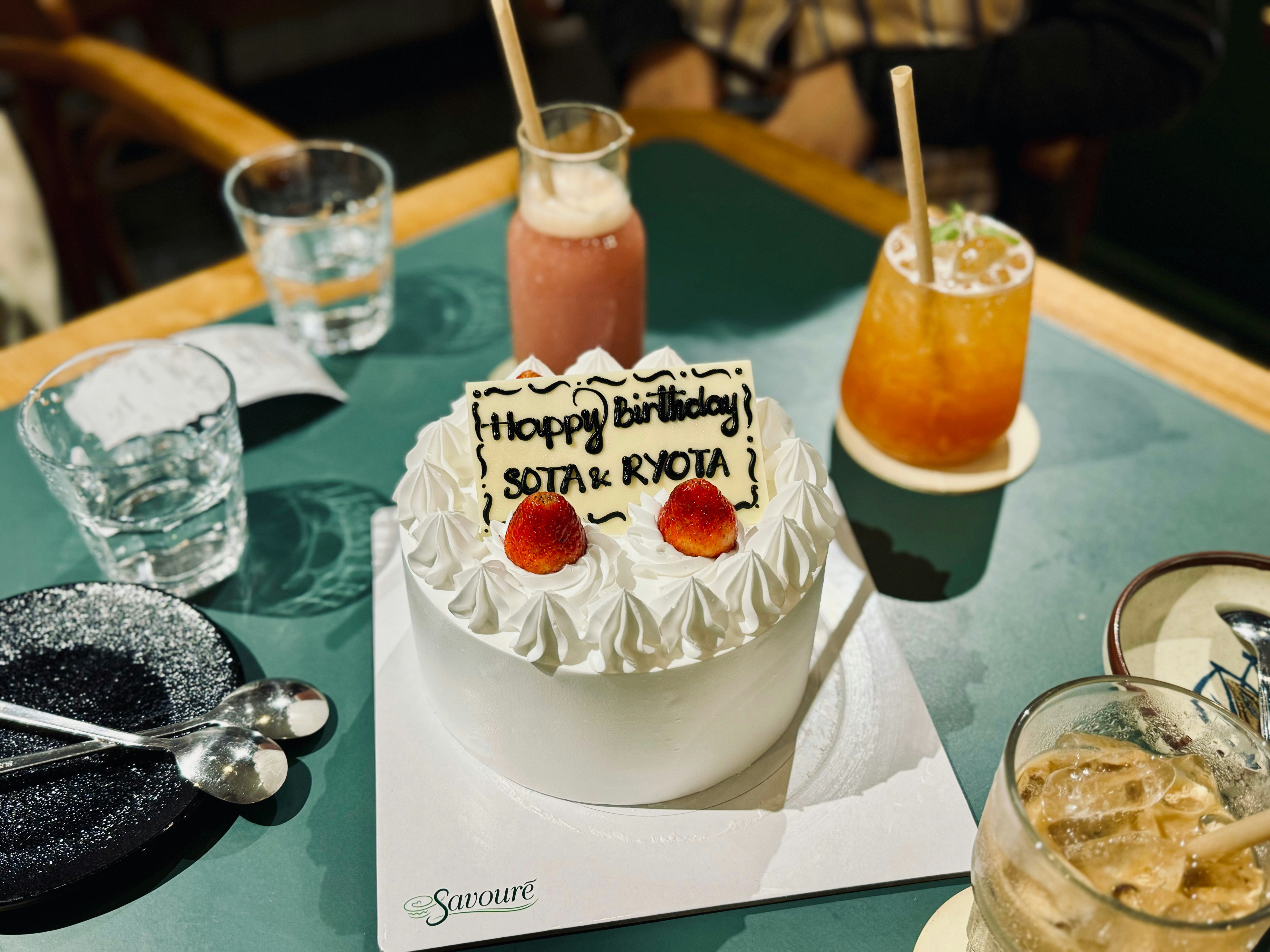 A birthday cake sitting on top of a table photo – Free Food Image on ...