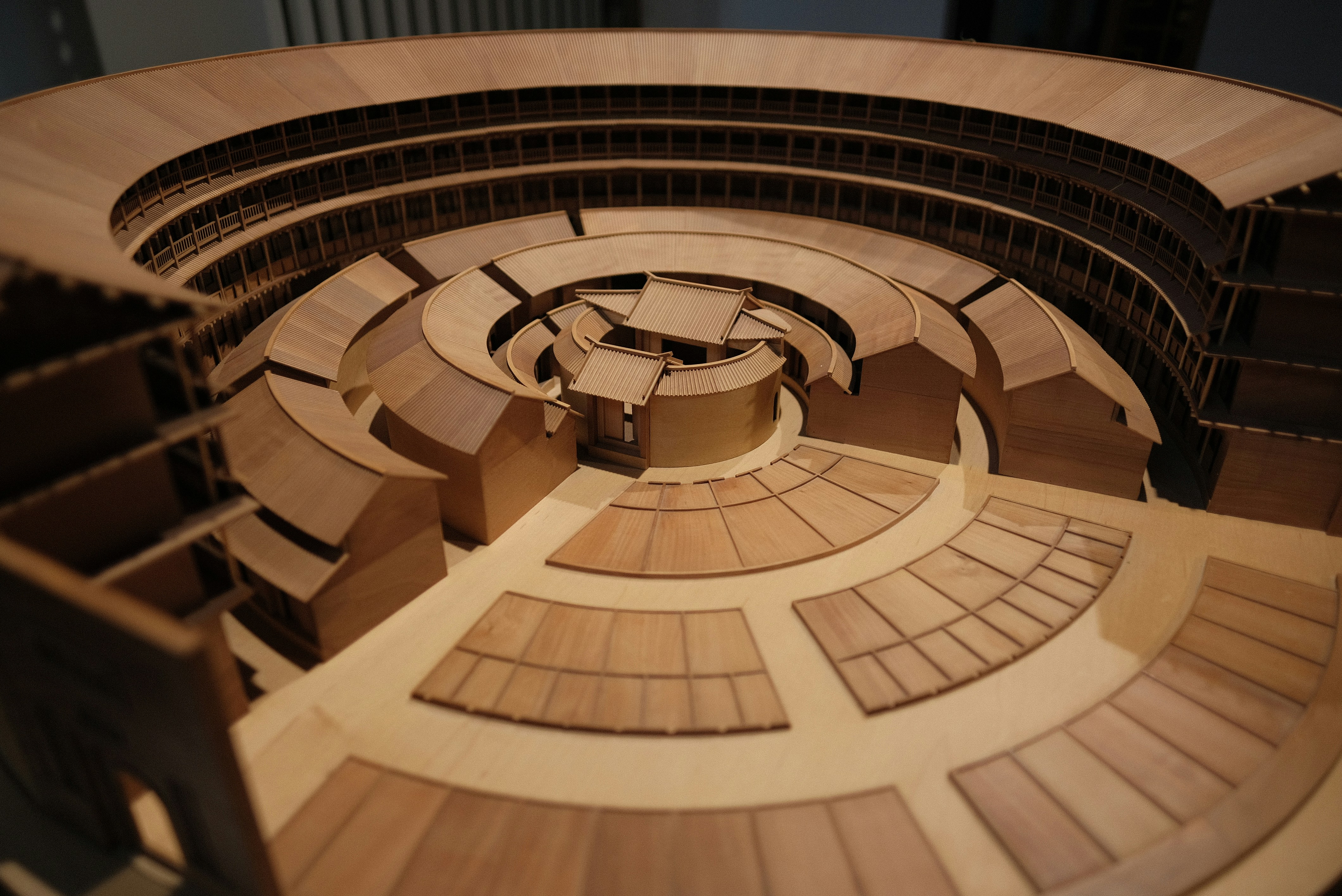 A model of a circular building with windows photo – Free Shanghai Image ...
