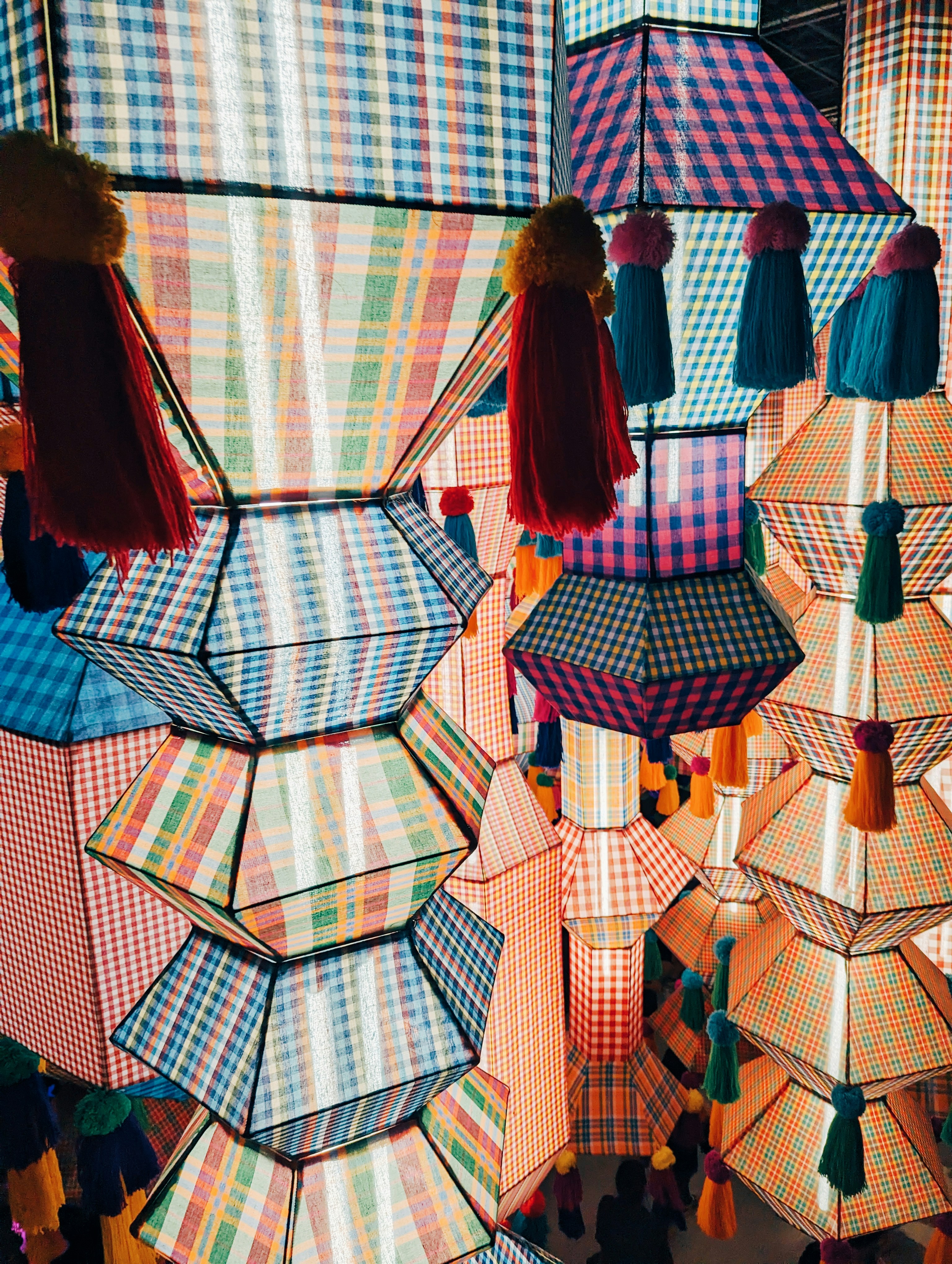 Kaleidoscope of Lanterns: A Textile Symphony in the Sky
