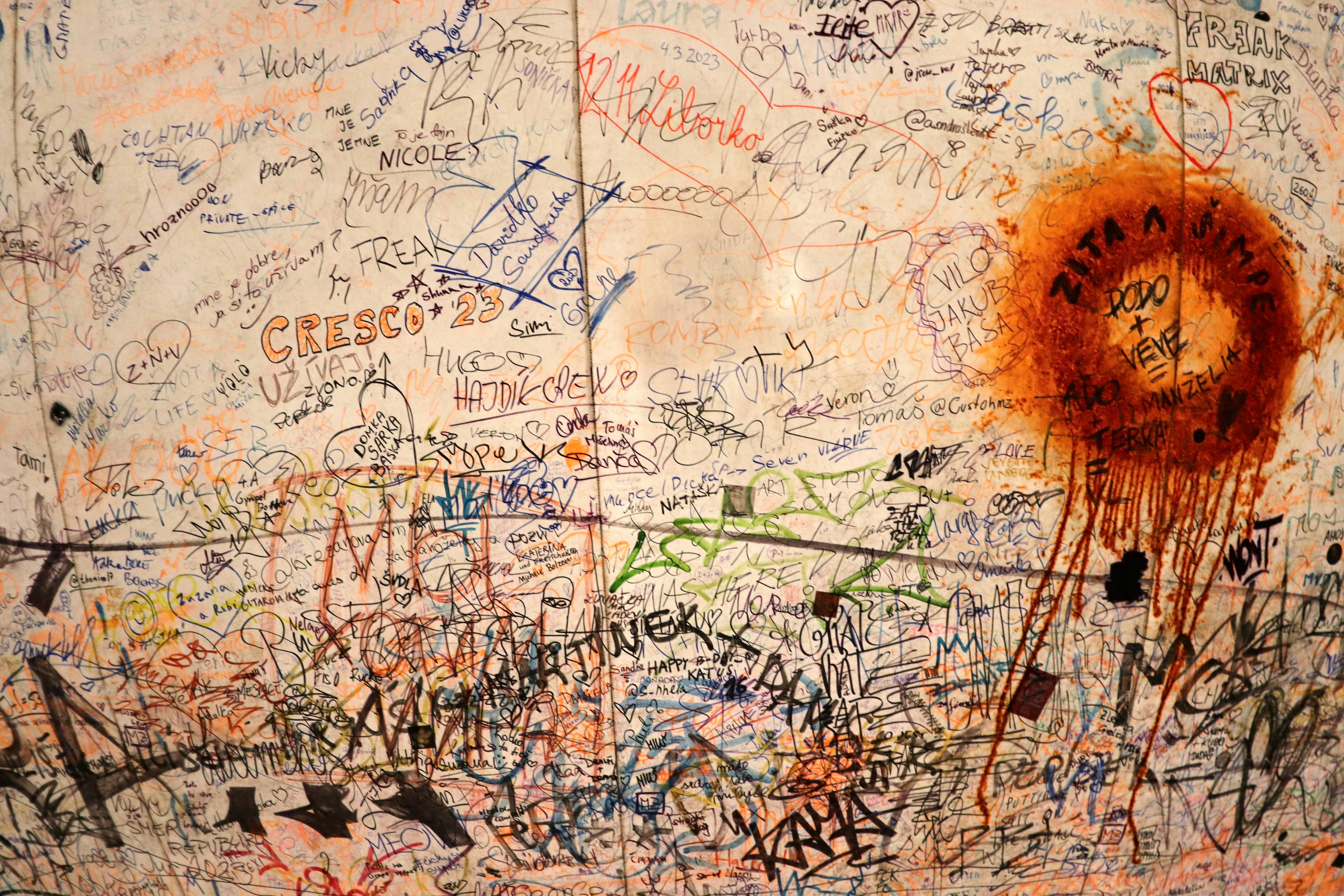 A painting with lots of writing on it photo – Free Art Image on Unsplash