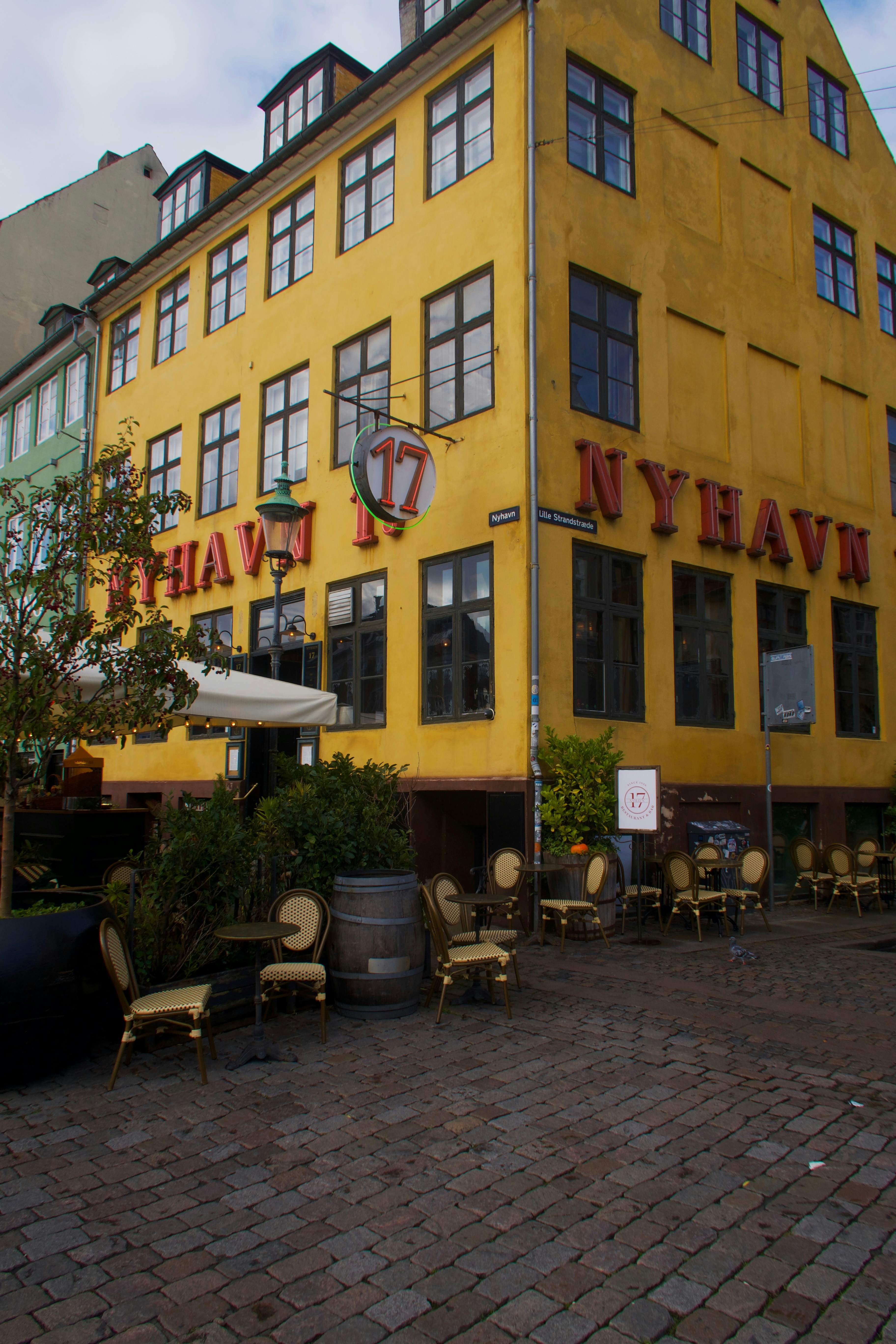 Yellow Facade, European Courtyard Café
