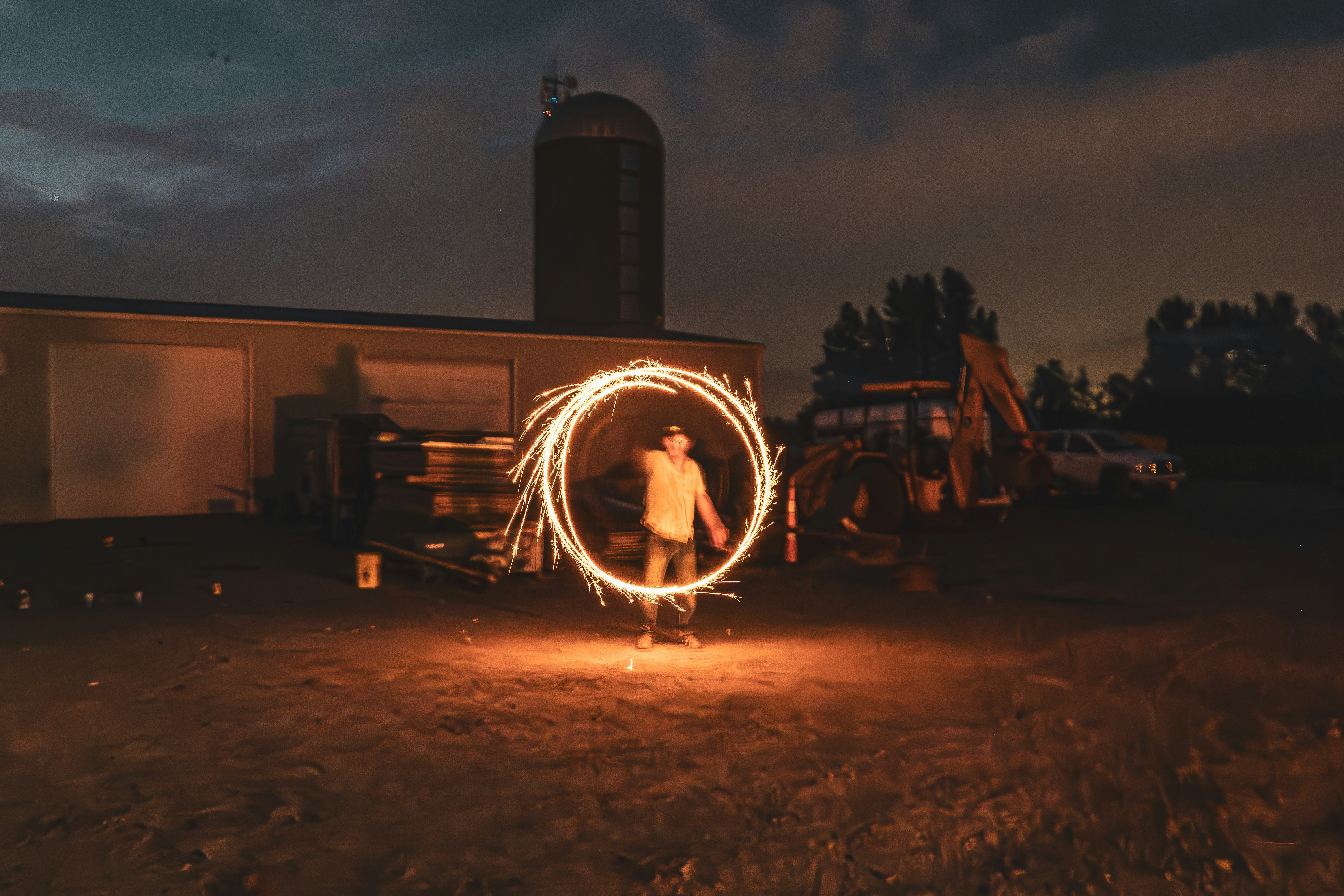 Orbital Sparks: A Night of Firelight