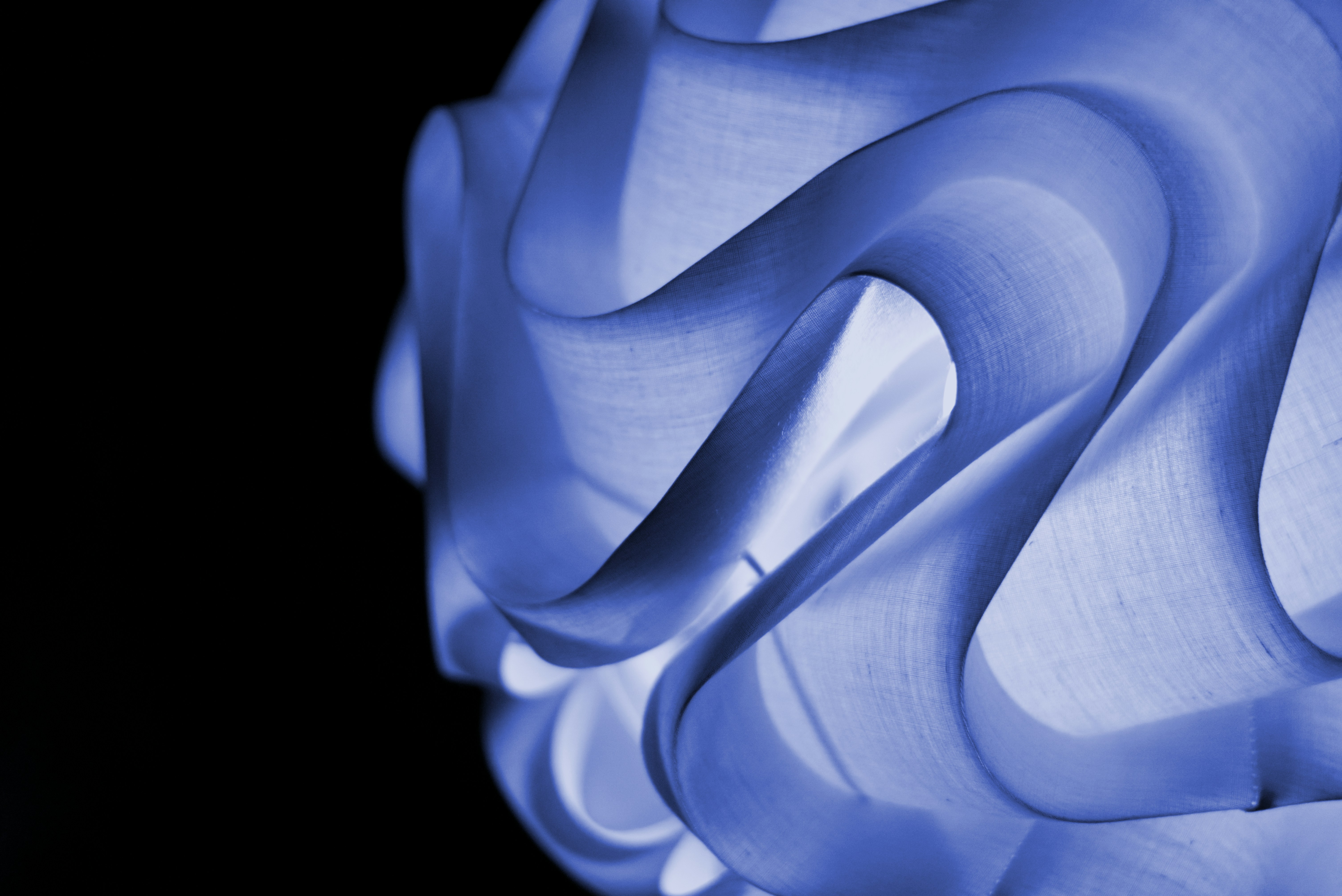 A close up of a blue object on a black background photo – Free ...