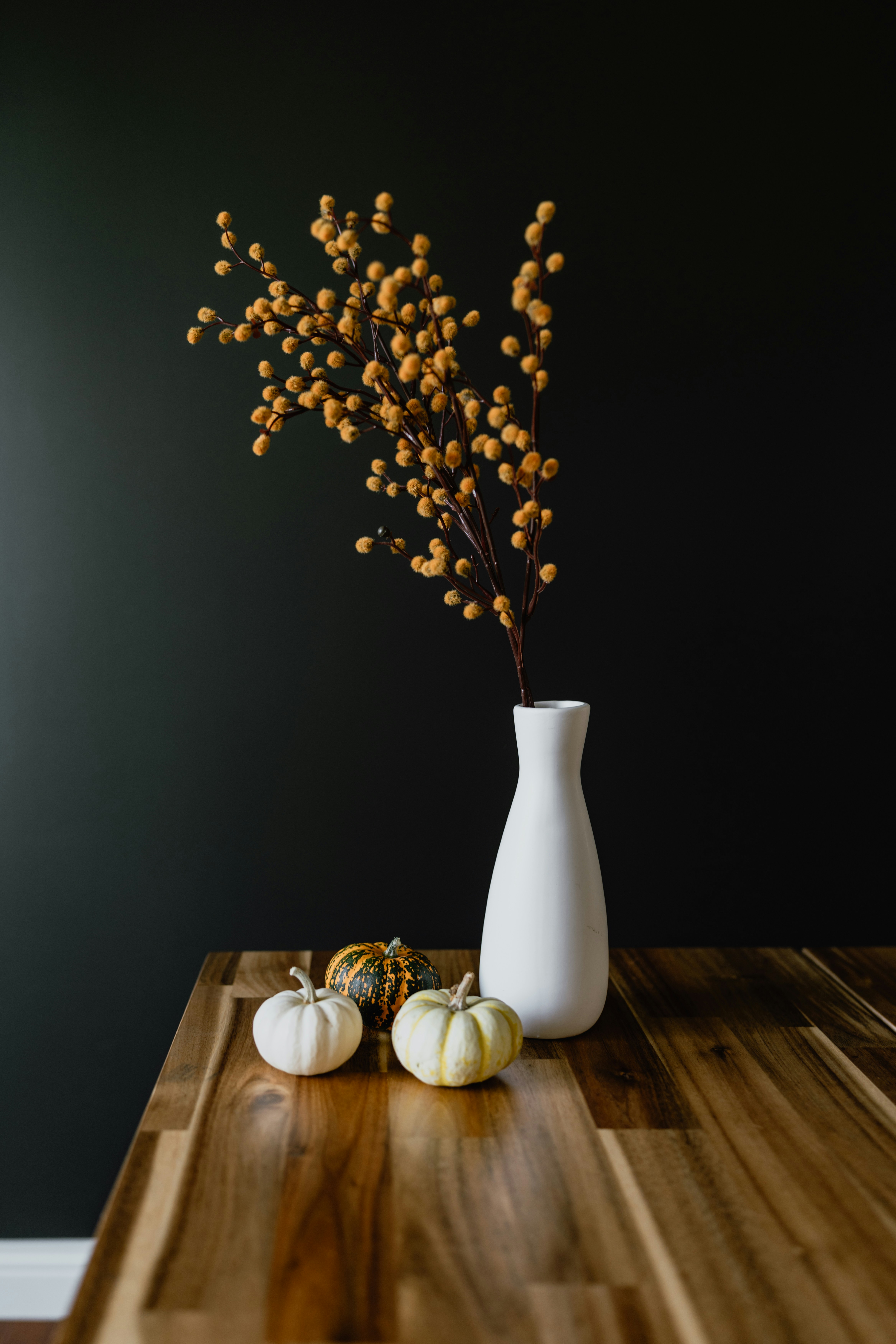 Autumn Osmosis: A Minimal Still Life with Yellow Berries