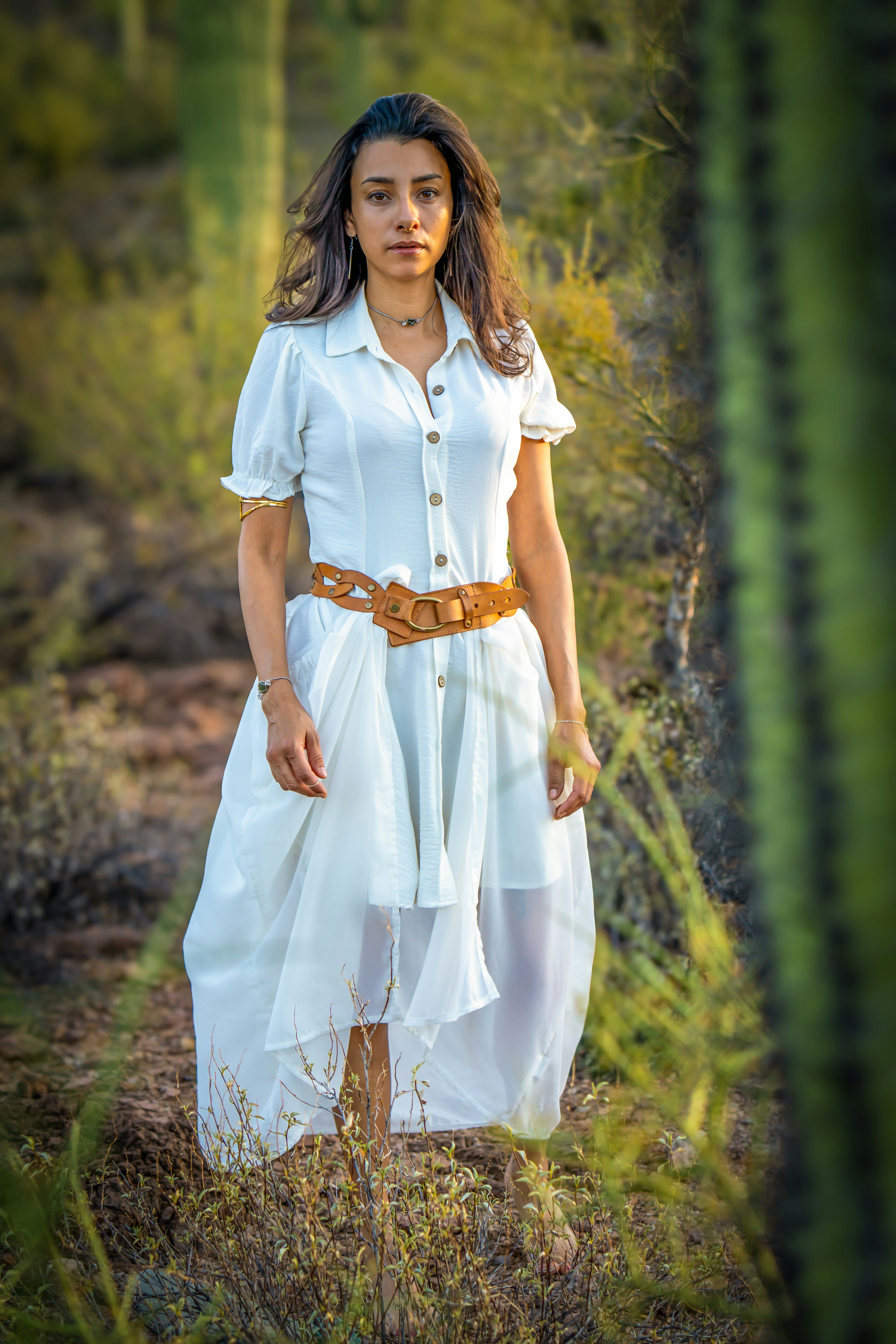 Quiet Confidence in Desert Light: Portrait in White