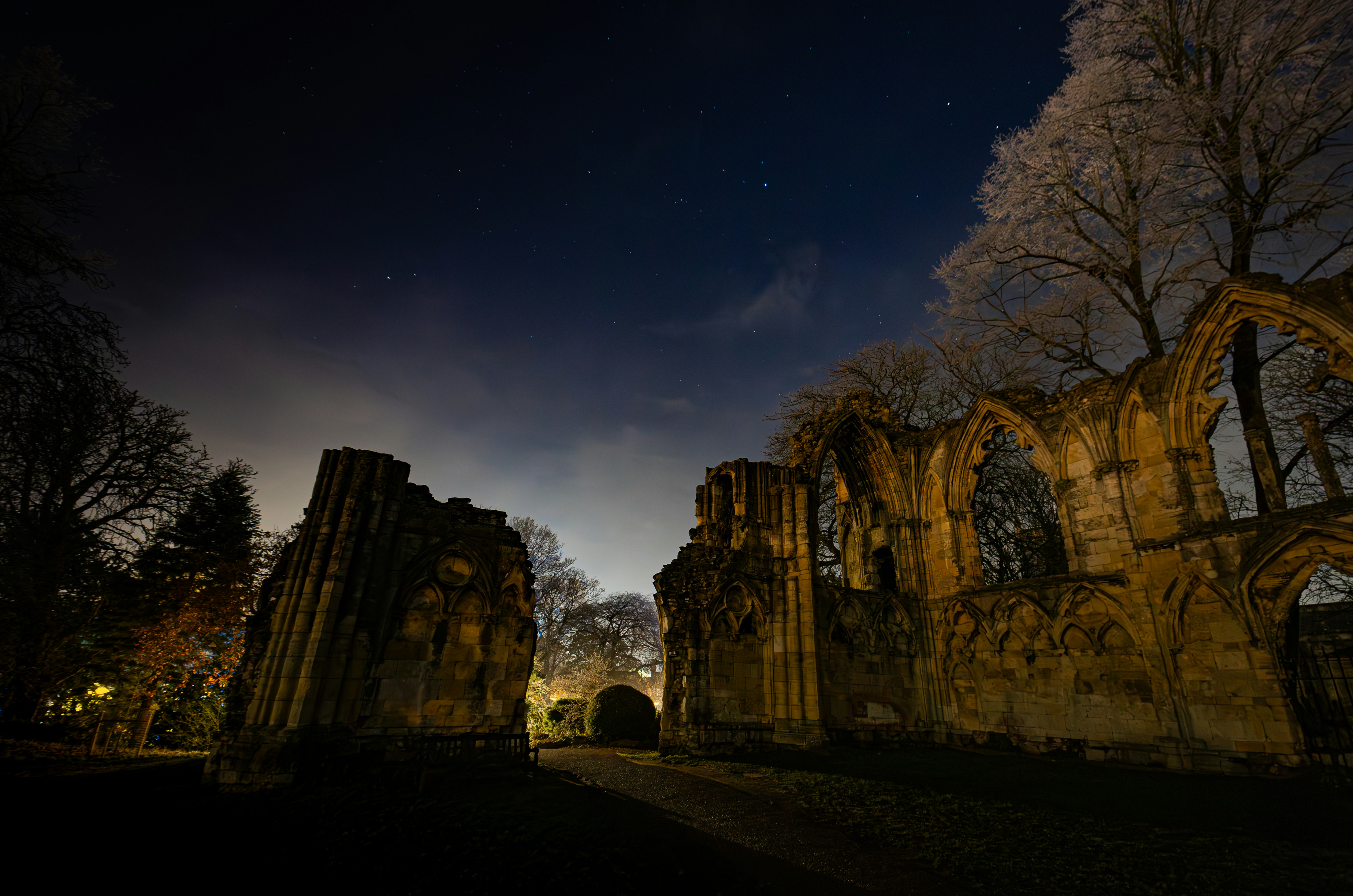 Moonlit Ruins: Arches Embraced by Night