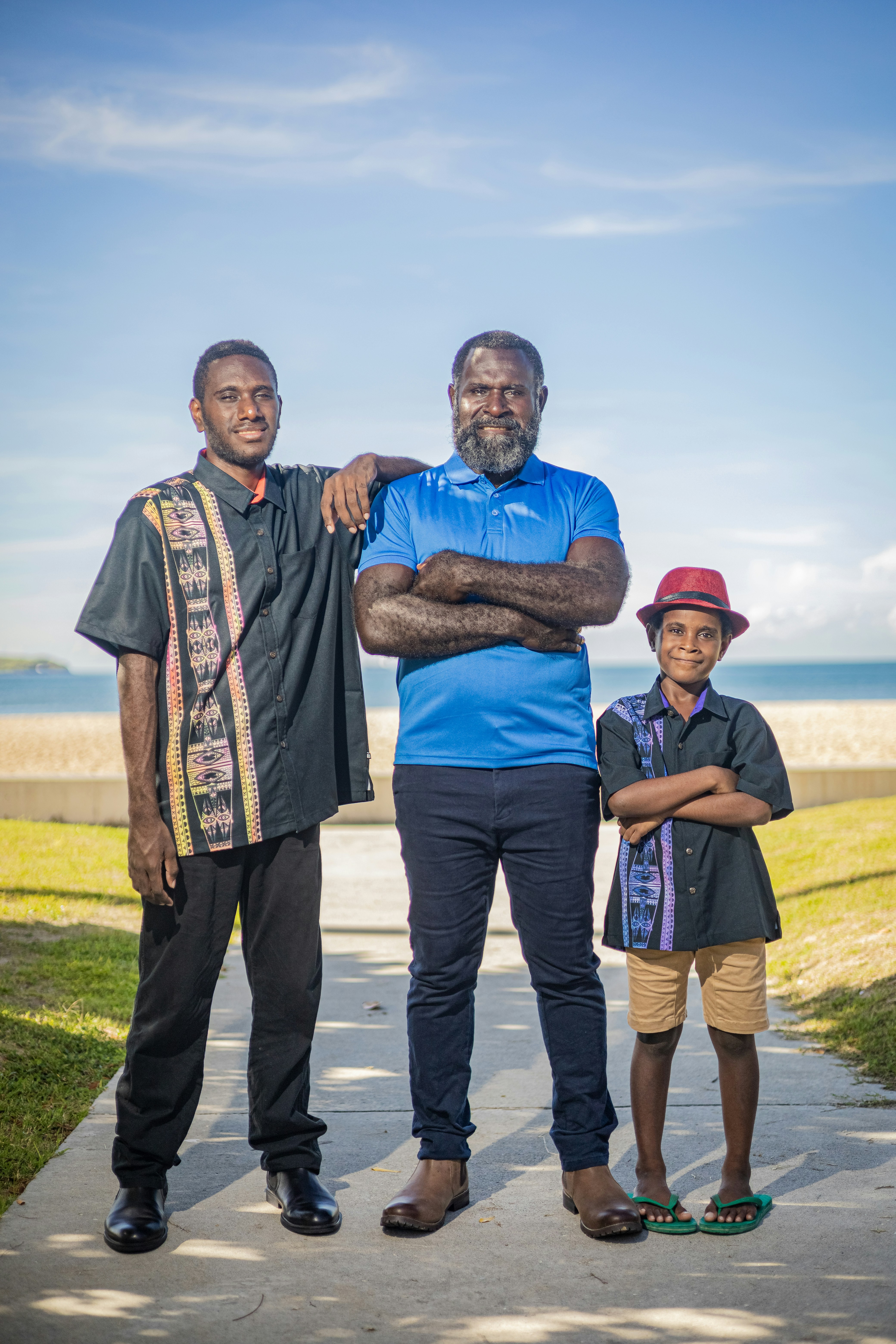 Coastal Bond: A Three-Generations Portrait by the Sea
