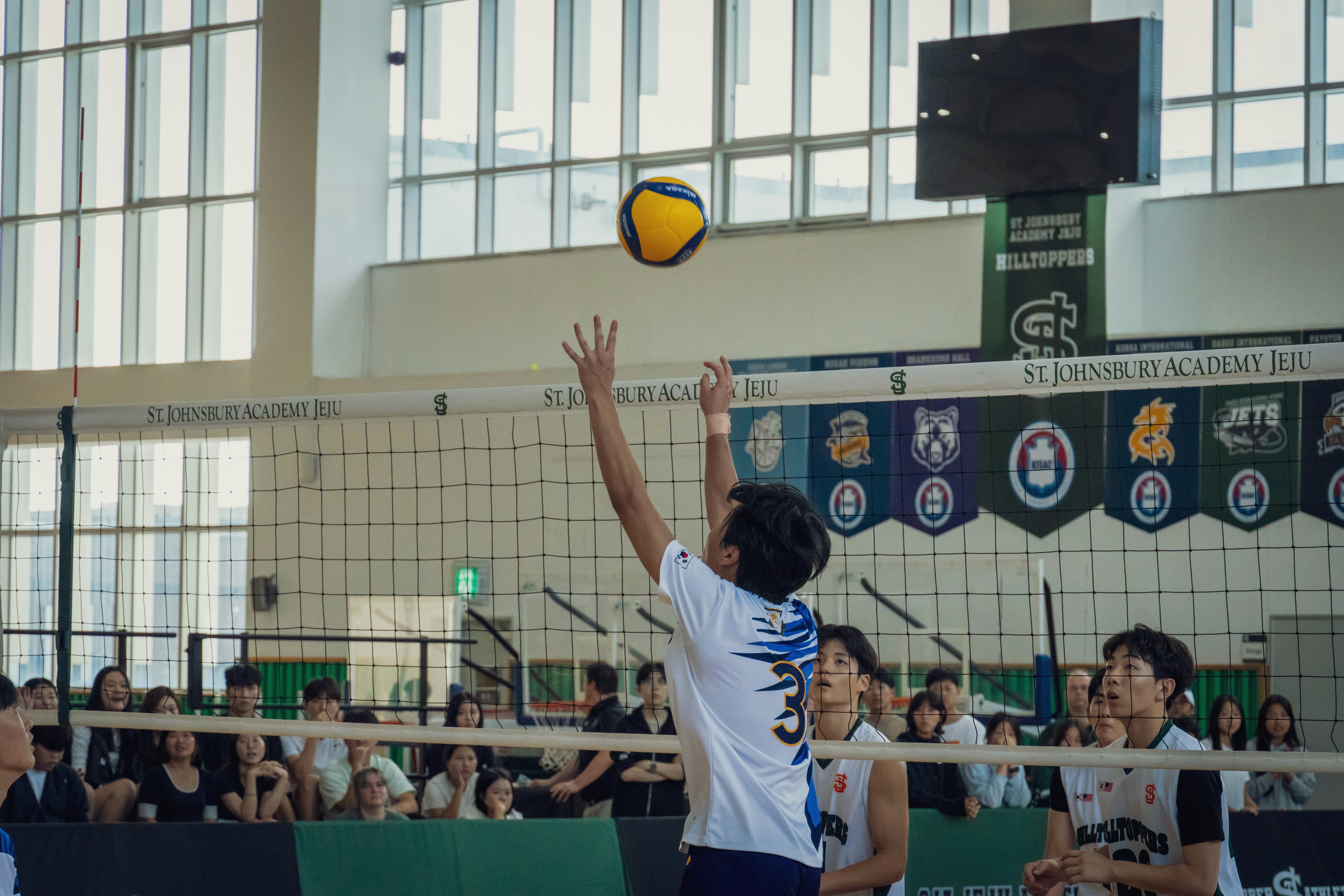 A person jumping up to hit a volleyball photo – Free Volleyball Image ...