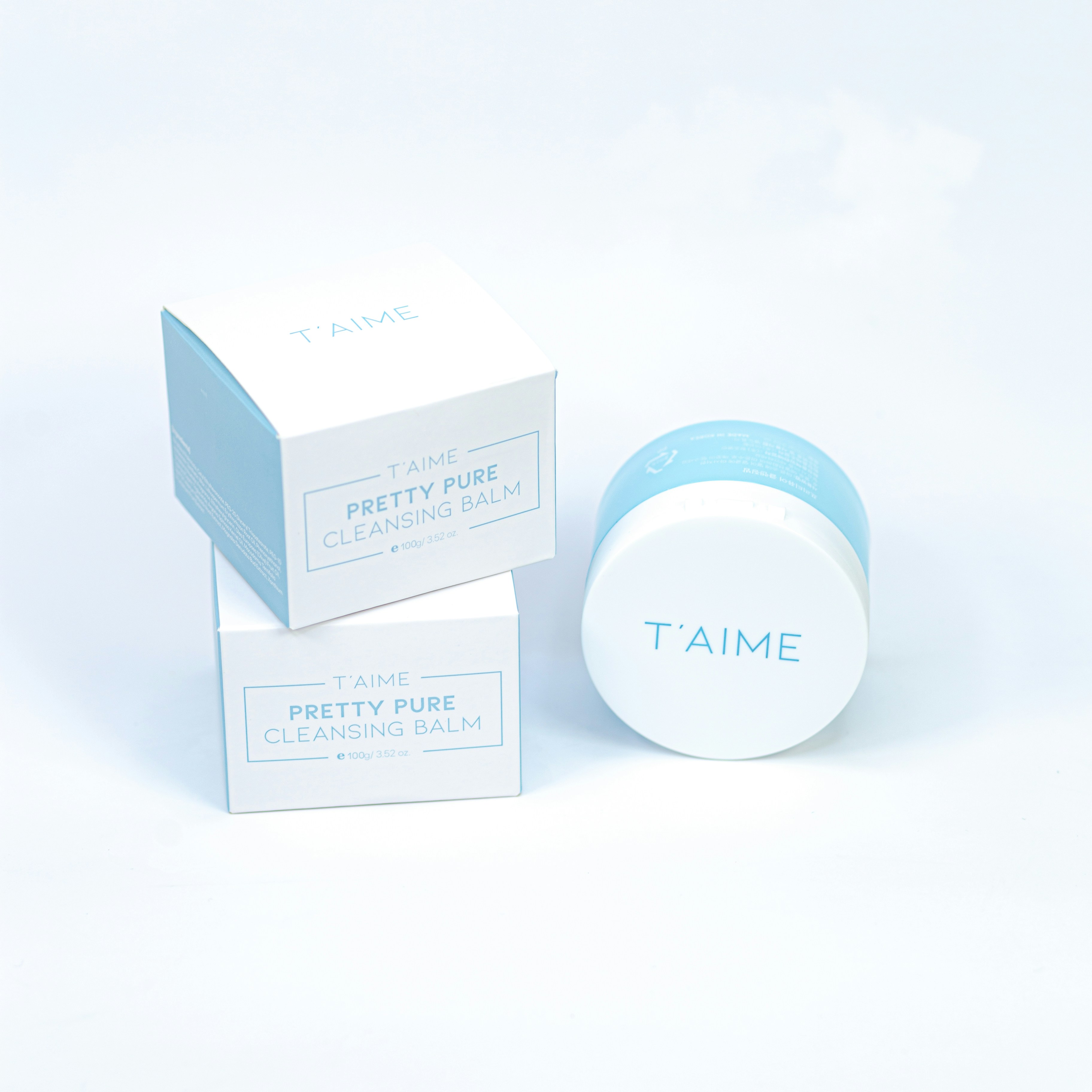 Pastel Purity: T'AIME Cleansing Balm in a Quiet Blue Studio