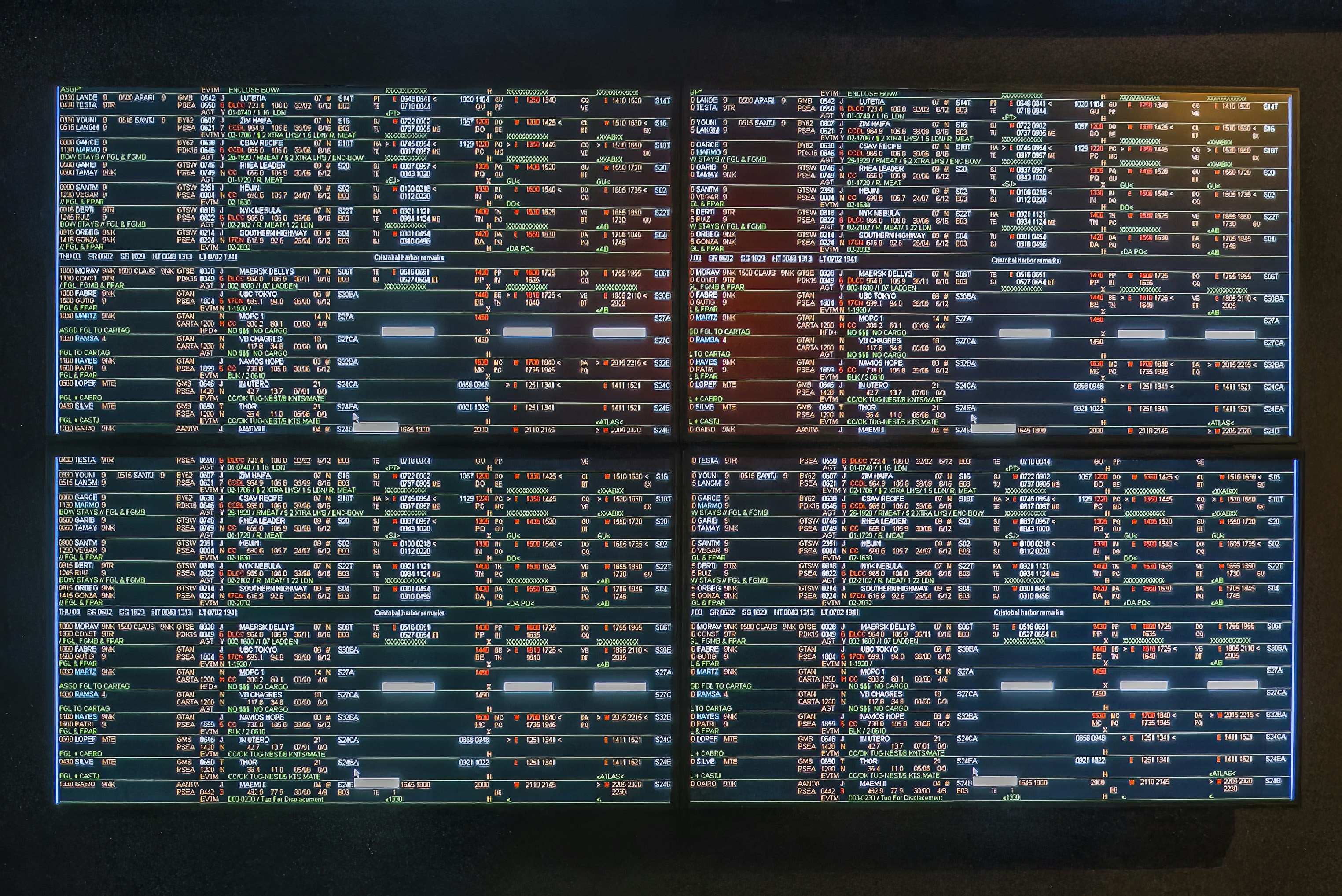 A large screen with a lot of numbers on it photo – Free Electronics ...