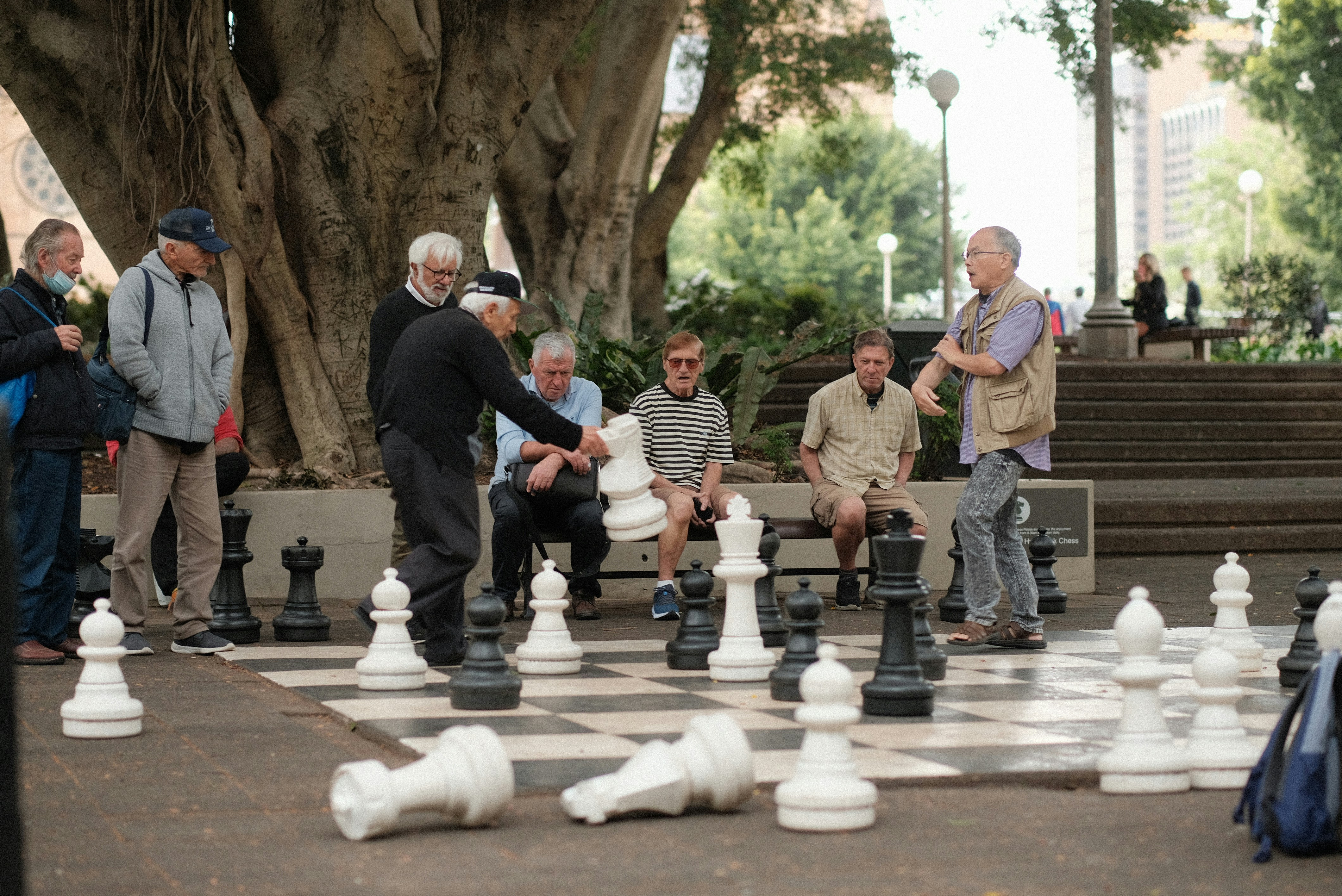 A group of people playing a game of chess photo – Free Hyde park Image ...
