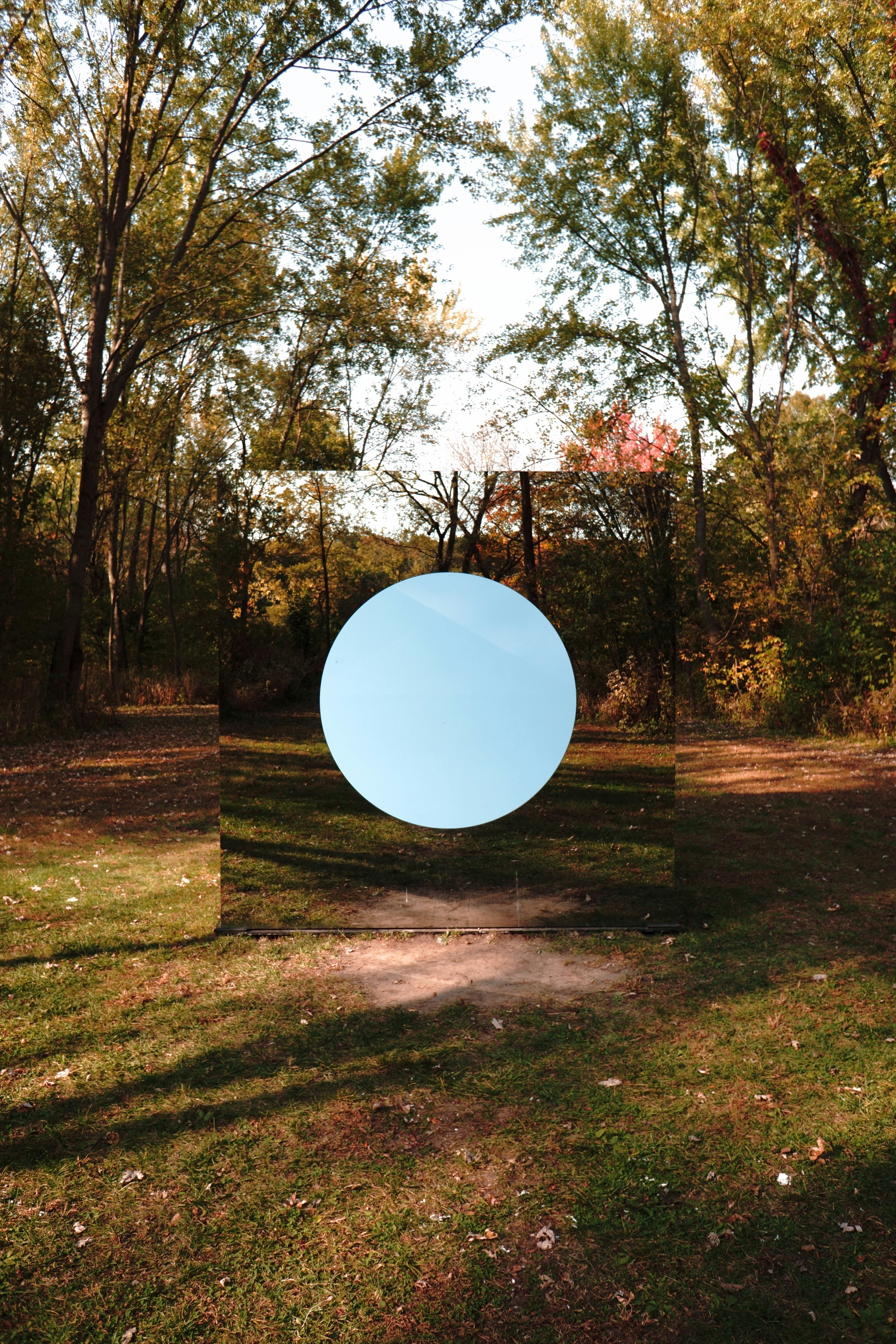 Circular Moon in a Glass Field: Target at Dusk