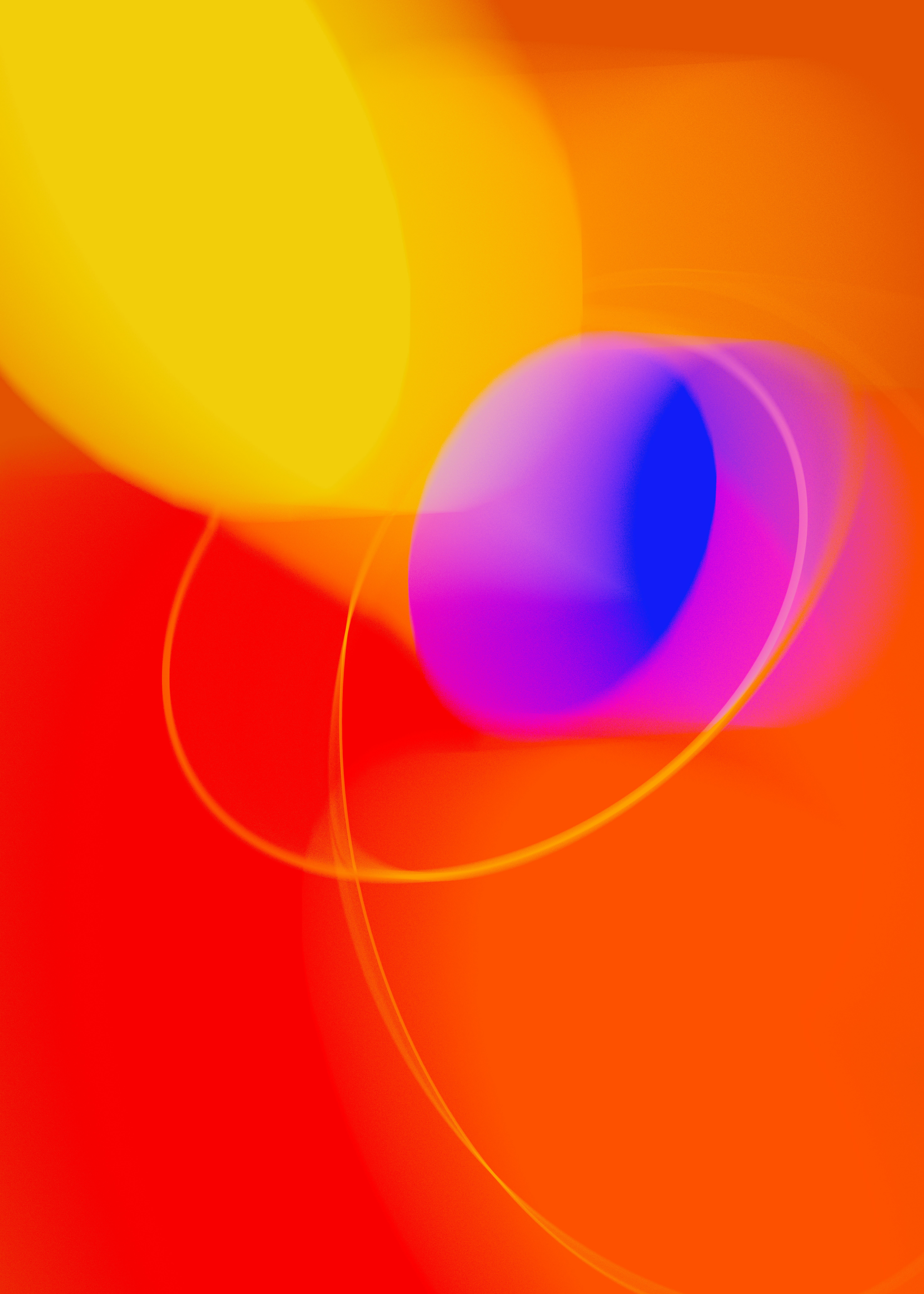 A blurry photo of a yellow and red object photo – Free Art Image on ...