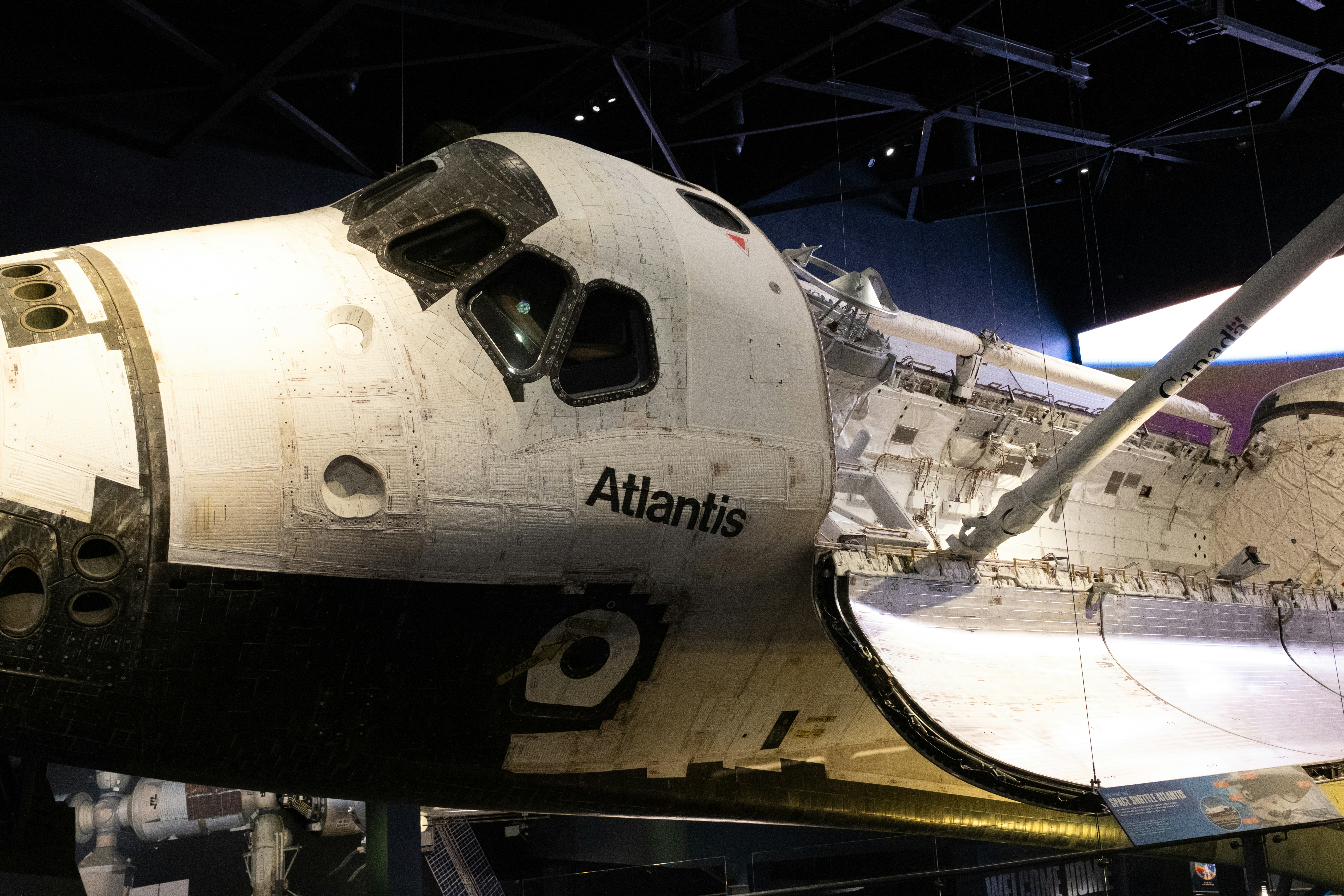 A space shuttle is on display in a museum photo – Free Kennedy space ...