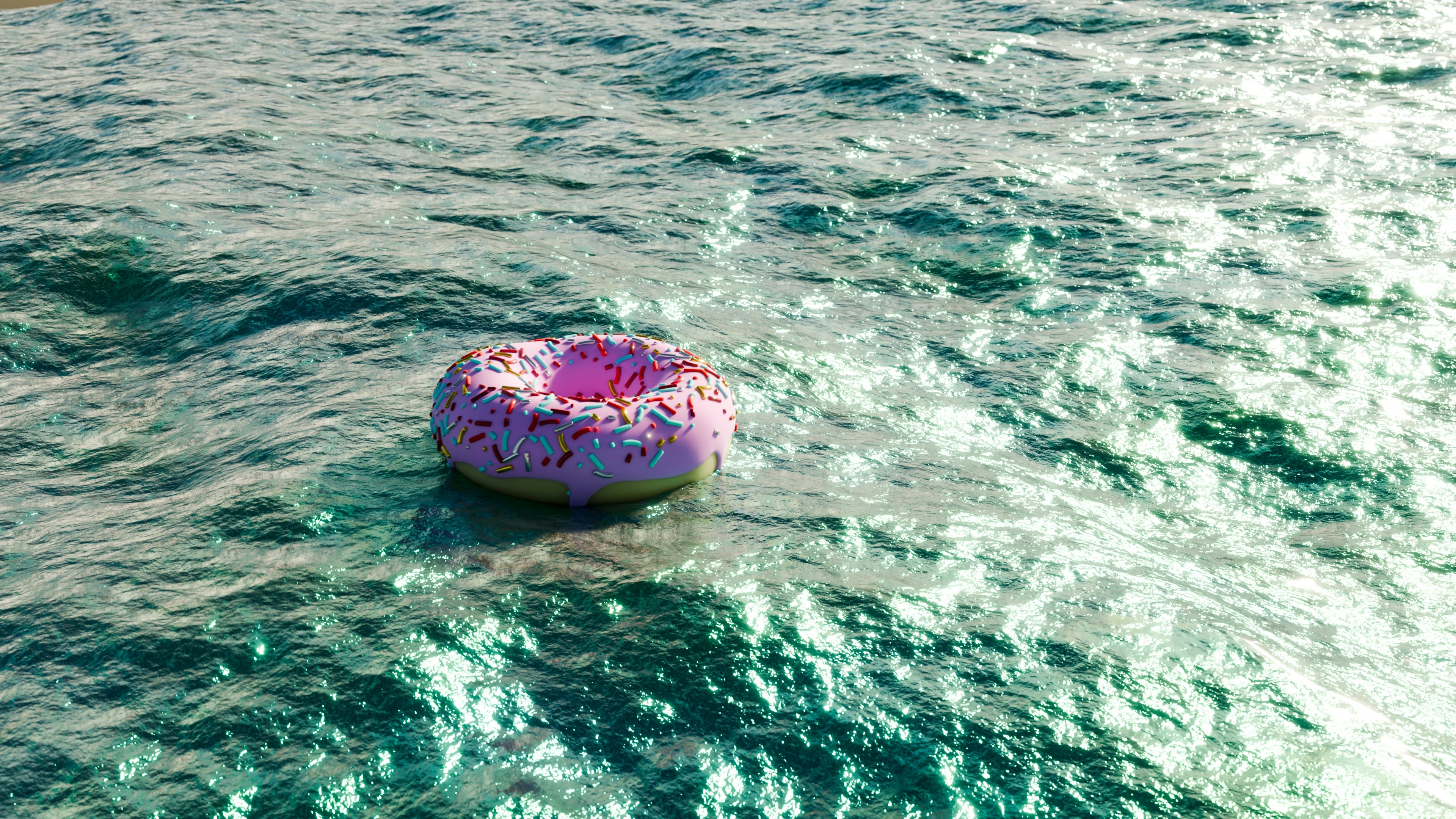 An inflatable float floats in the water photo – Free Digital image ...