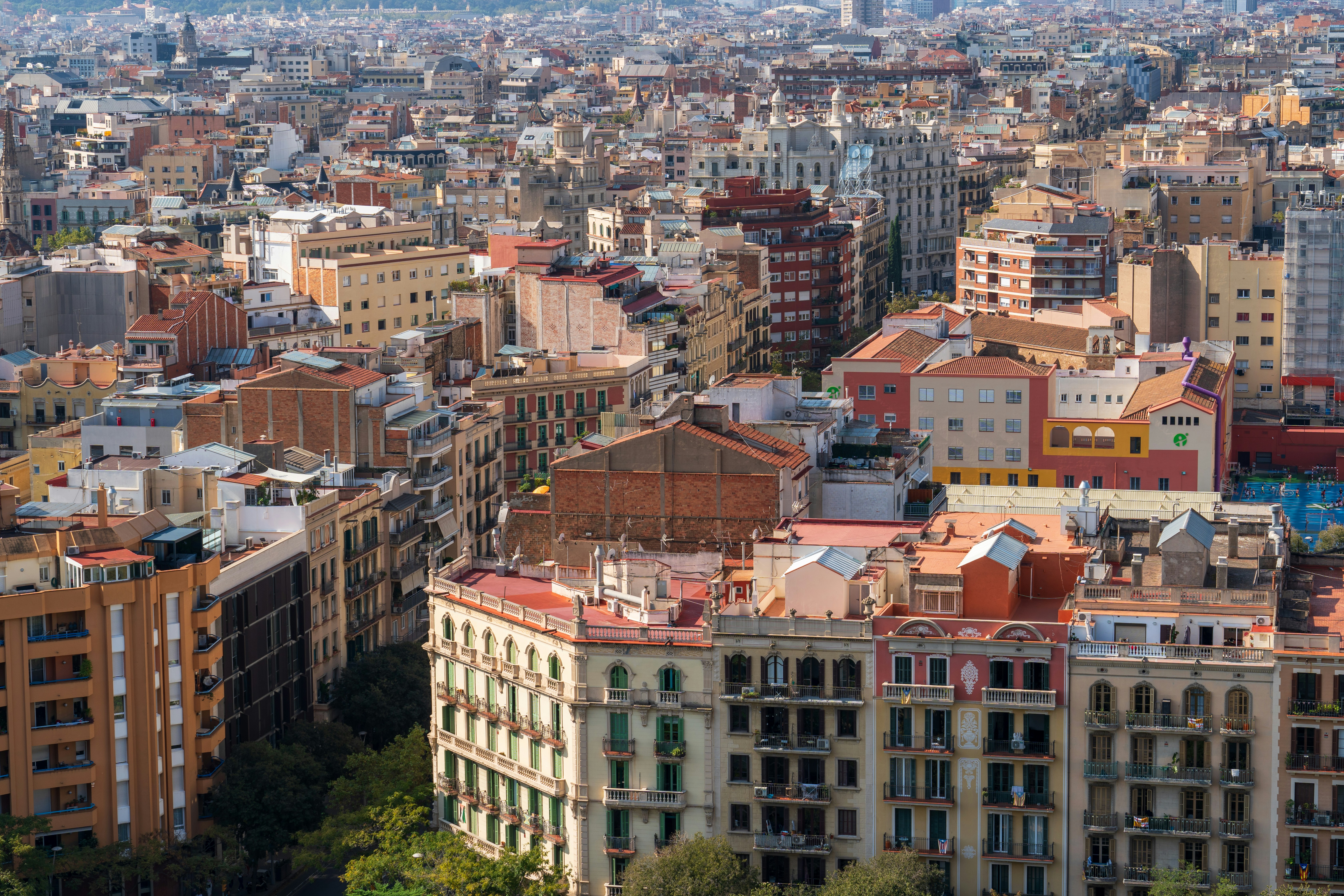 A view of a city from a high point of view photo – Free Barcelona Image ...