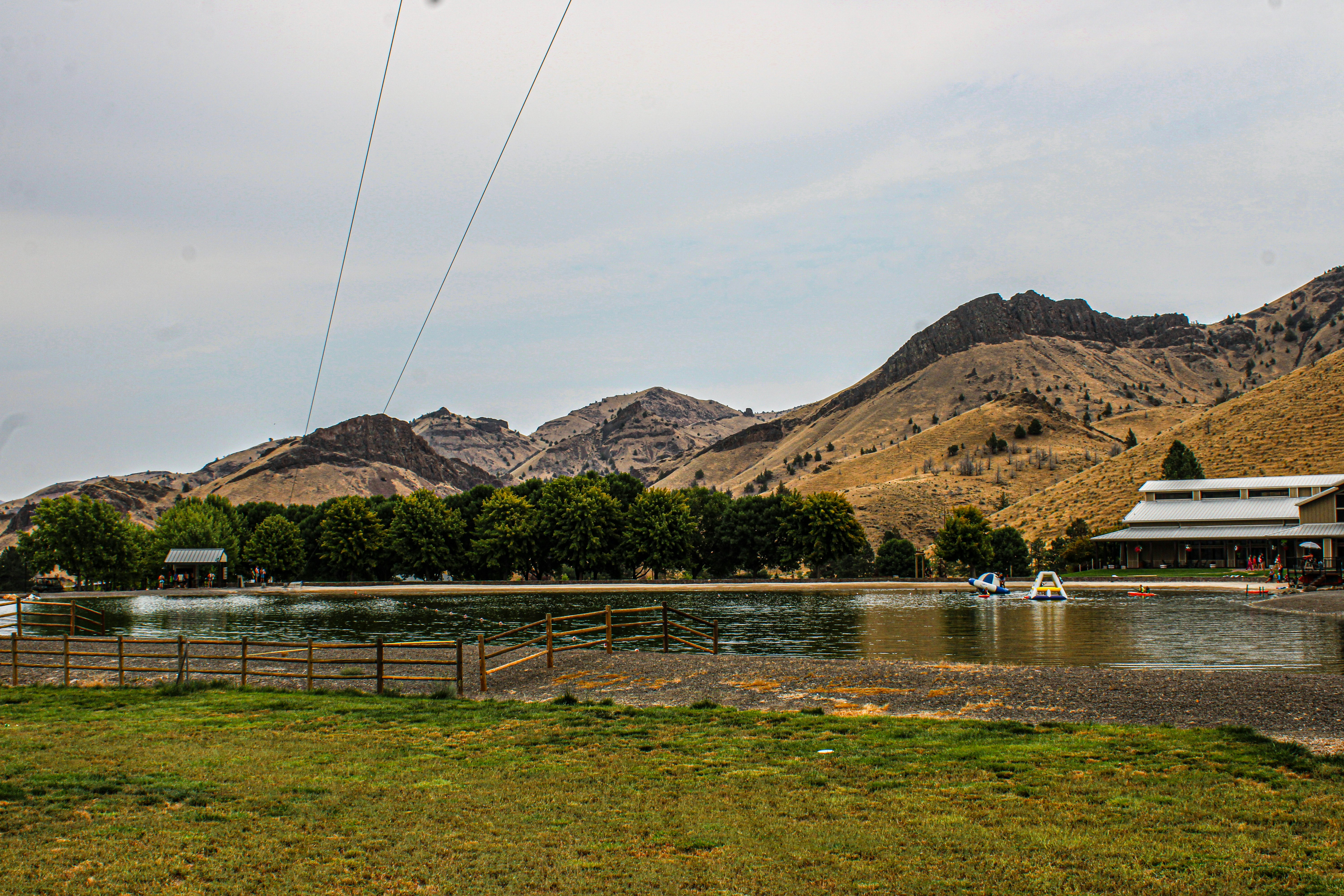 Lakeside Vista under Rolling Hills and Cable Lines