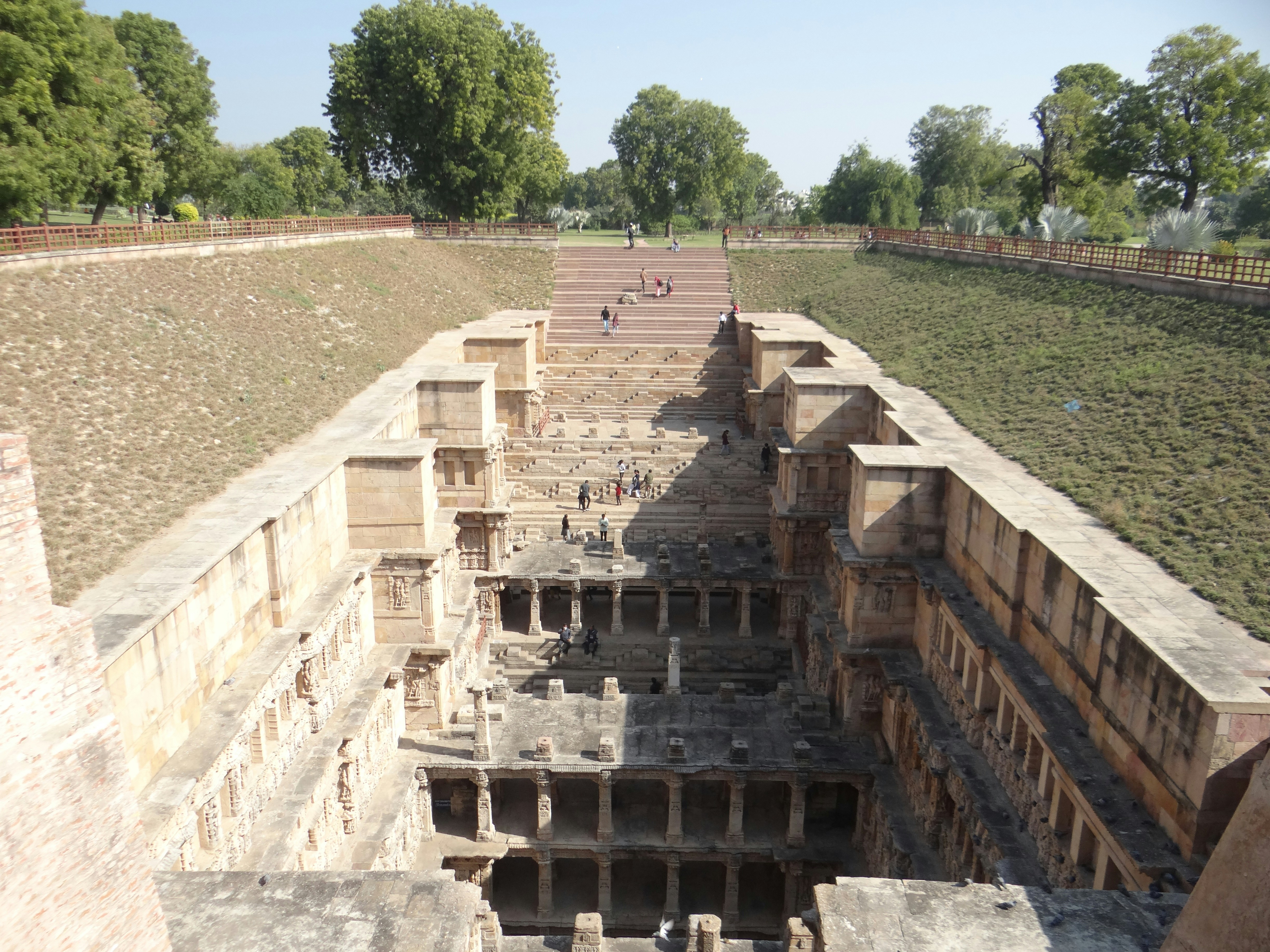 A view of a building from the top of a tower photo – Free Rani ki vav ...