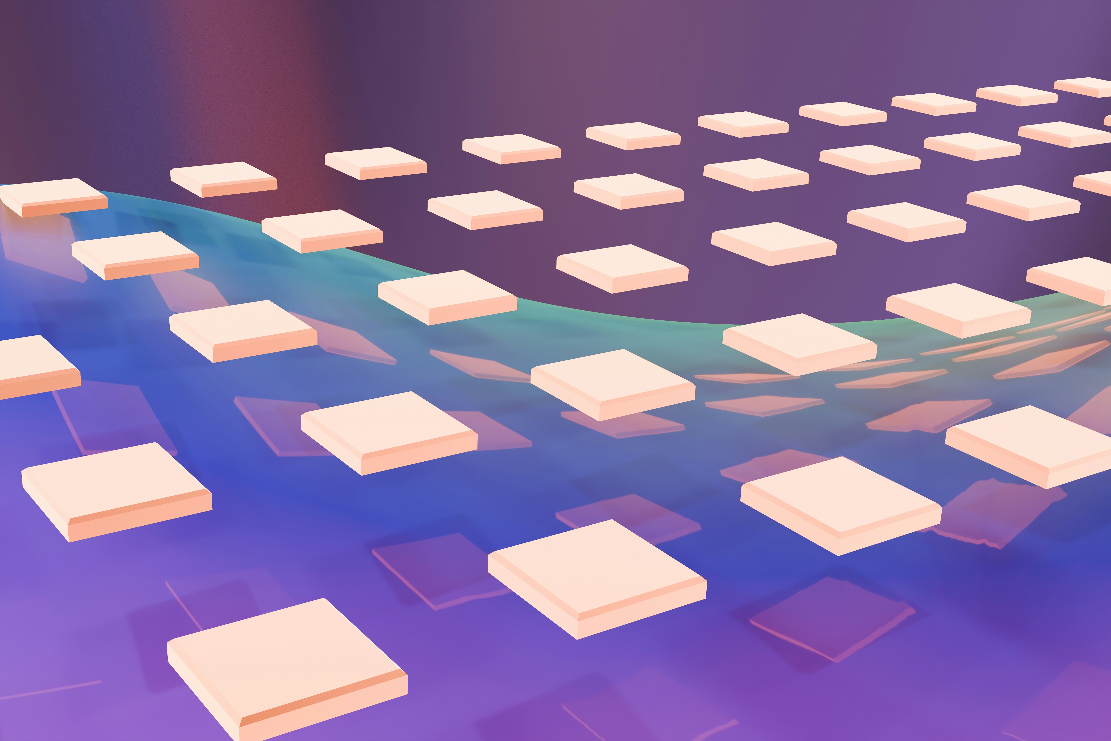 A computer generated image of squares and squares photo – Free Art ...