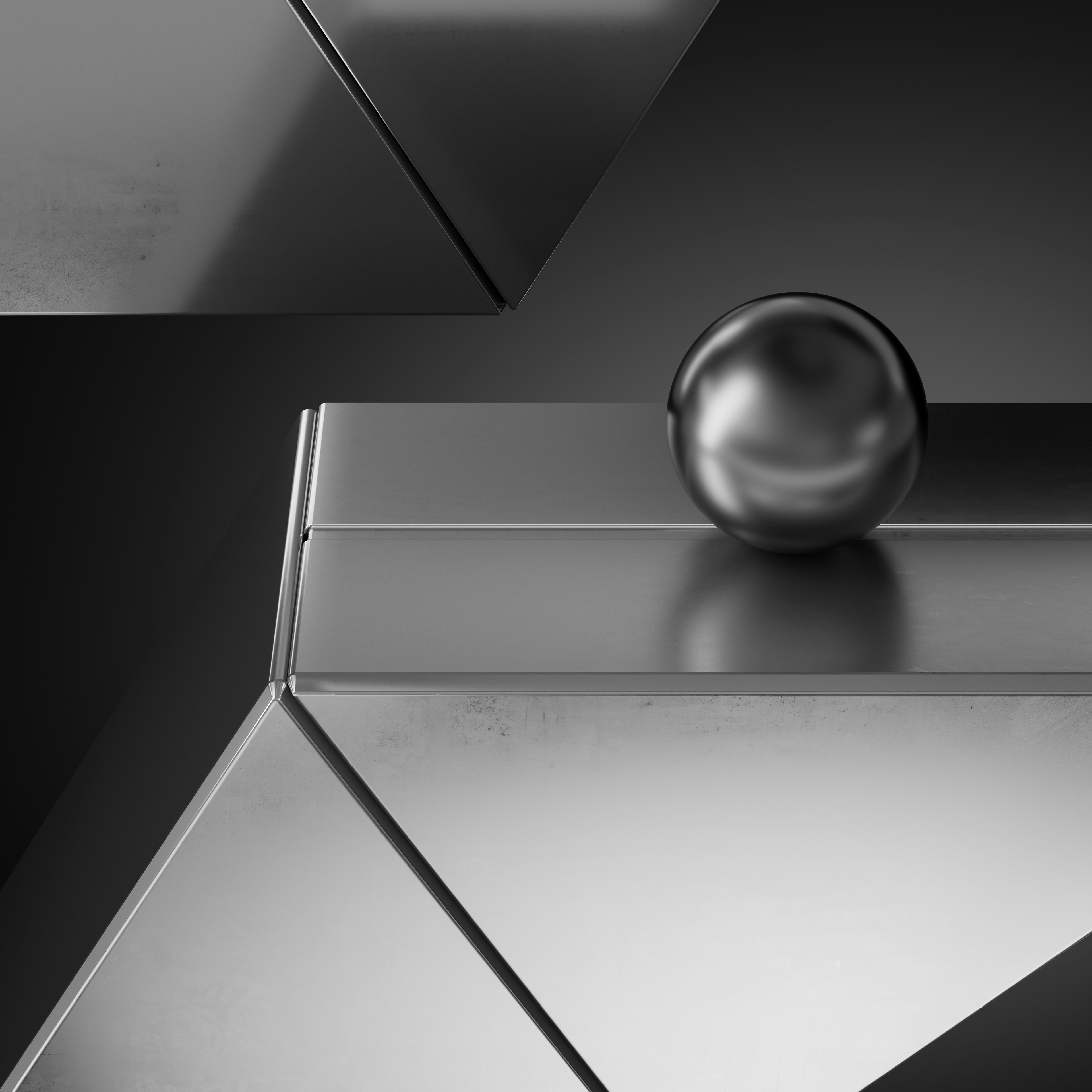A shiny metal object with a ball on top of it photo – Free Digital ...