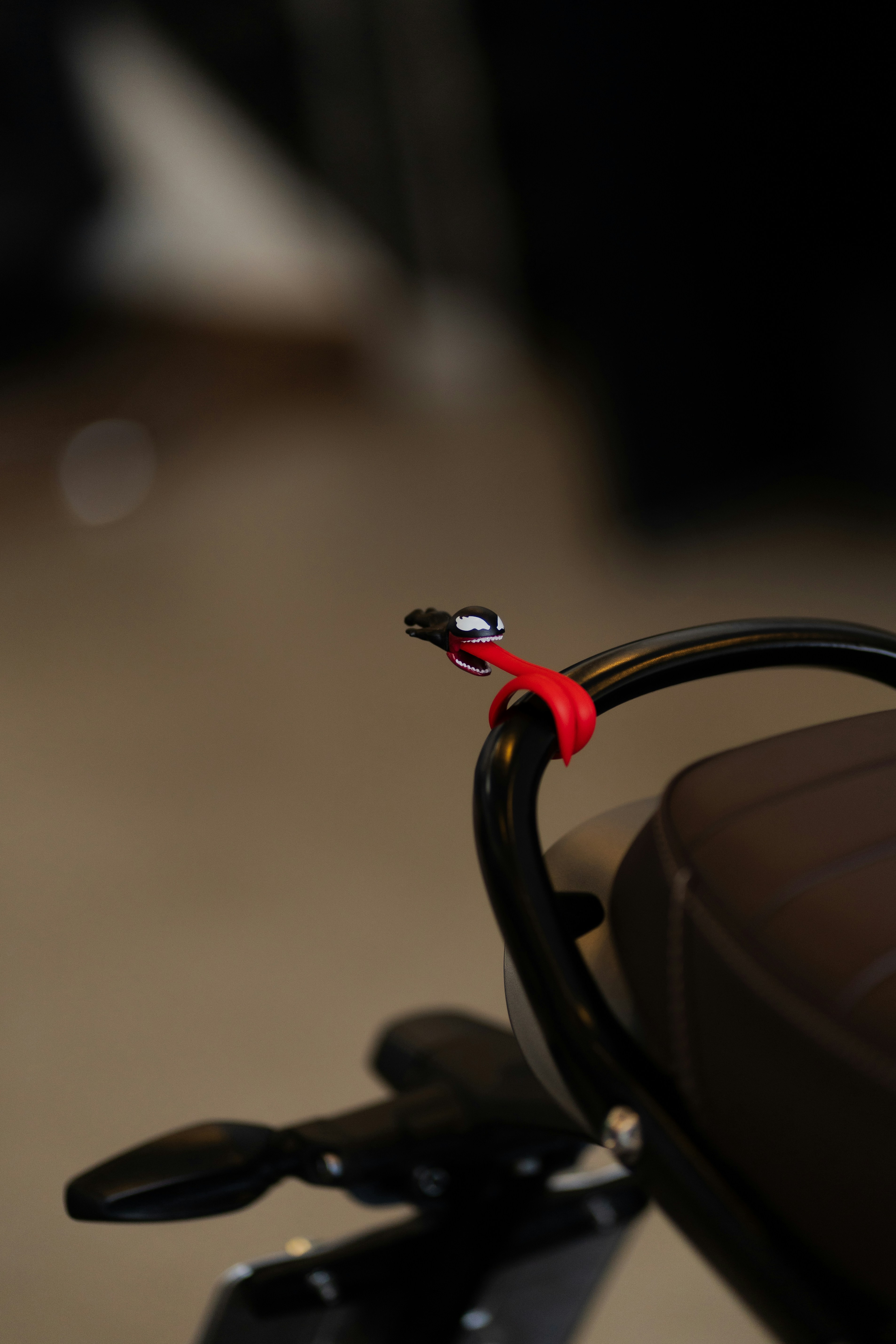 Tiny Dragon on a Curved Handlebar: A Quiet Macro Moment