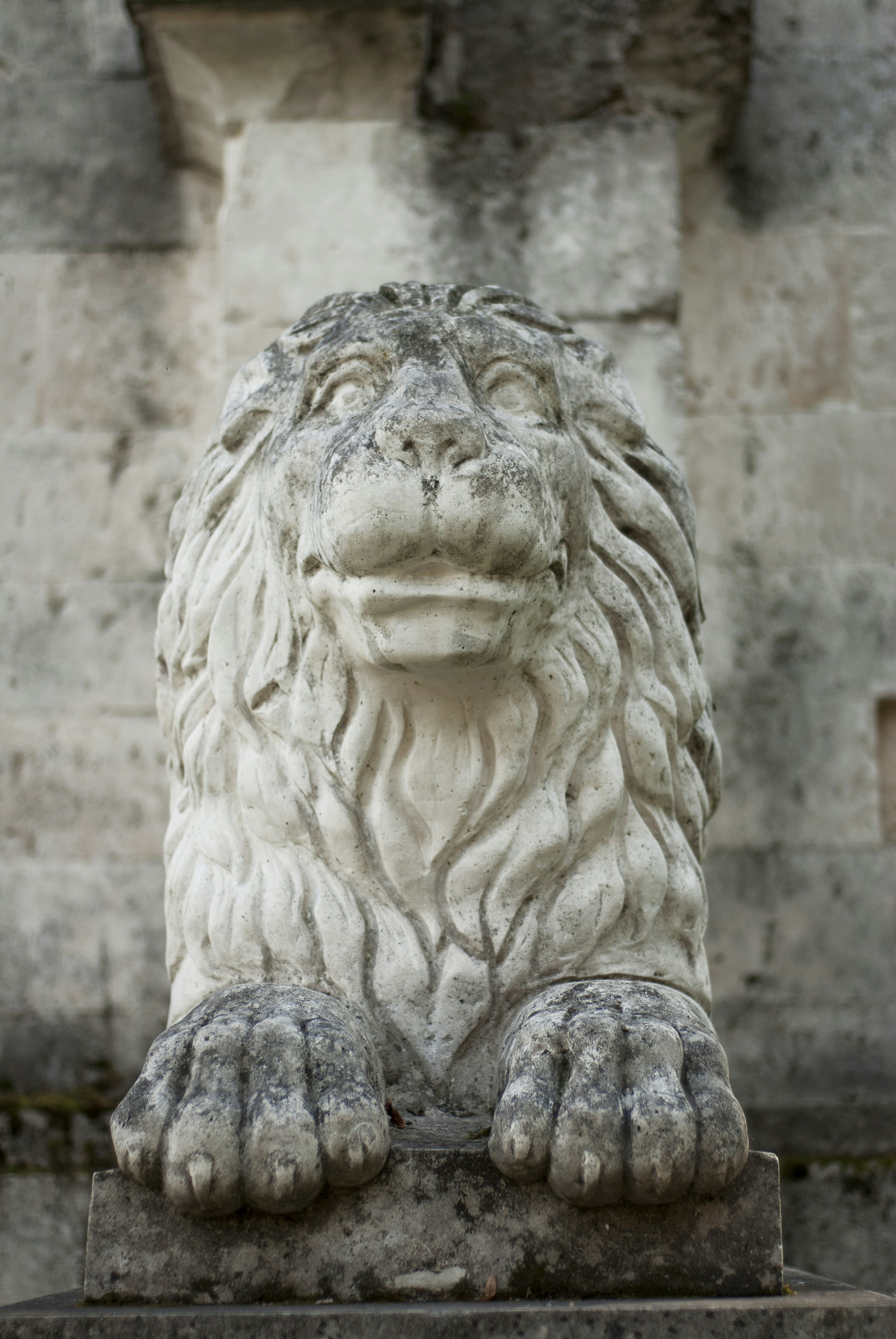 Lion sculpture in a historical estate
