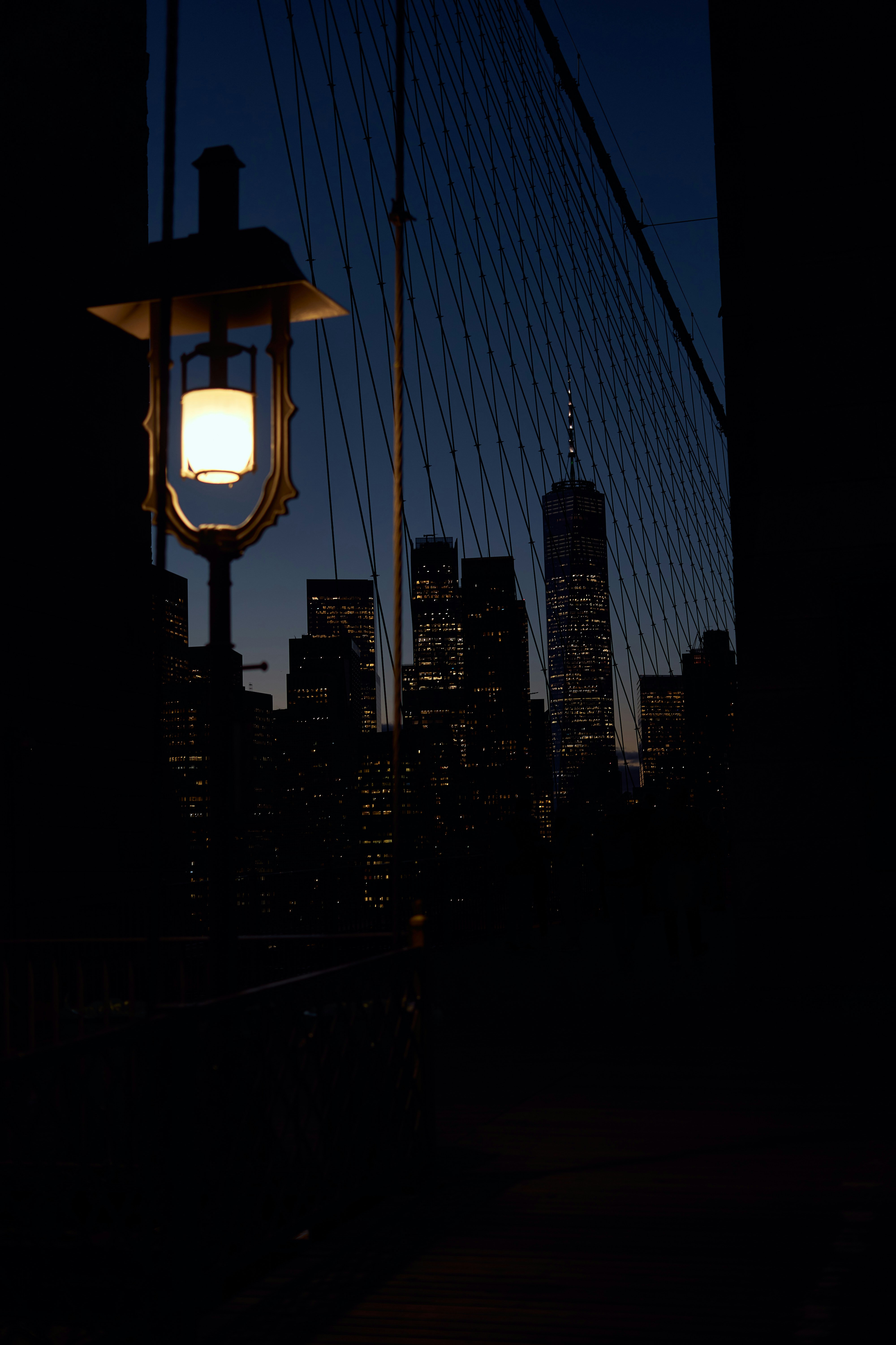 Skyline of Manhattan during sunset