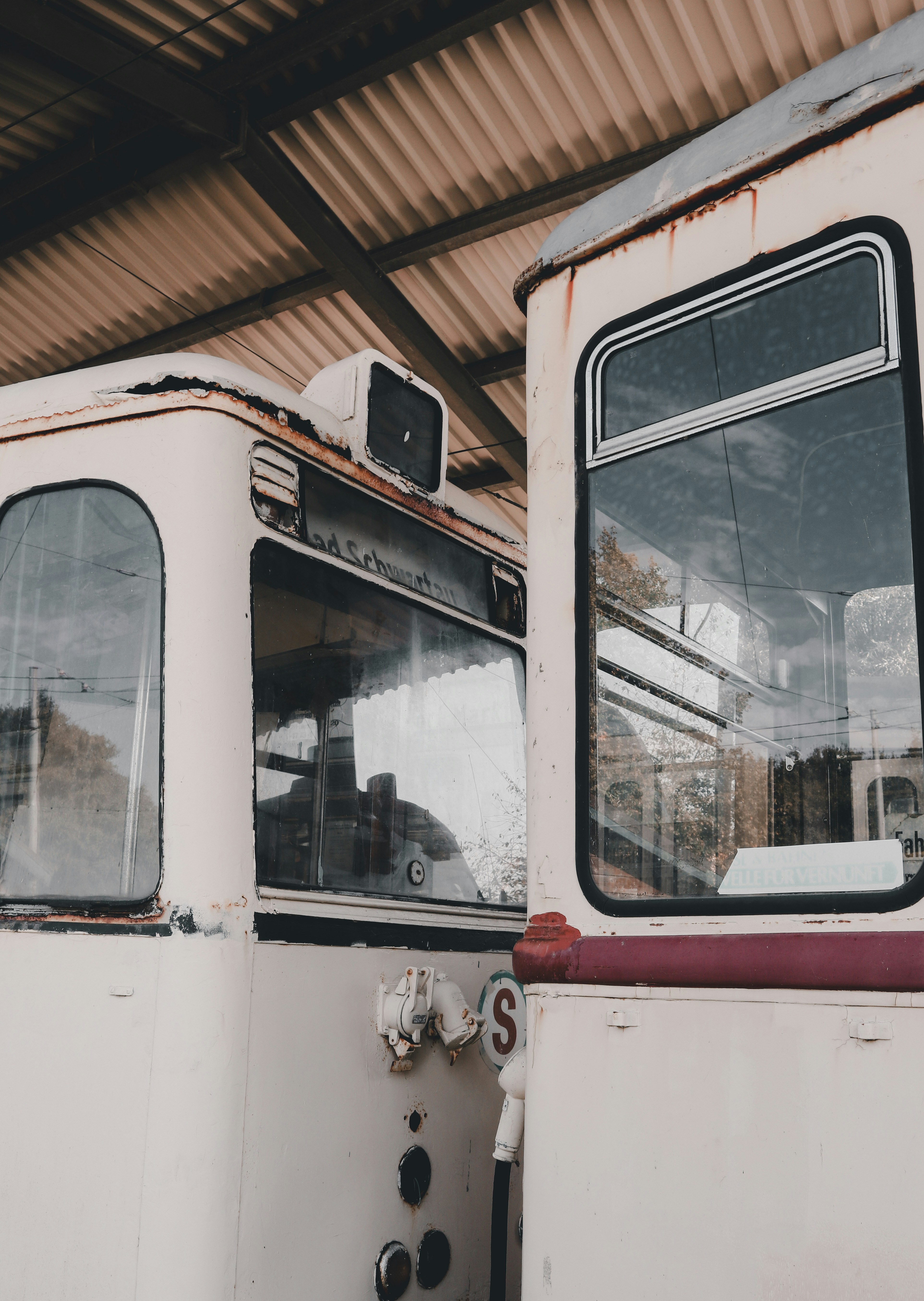 A couple of buses parked next to each other photo – Free Schönberg ...
