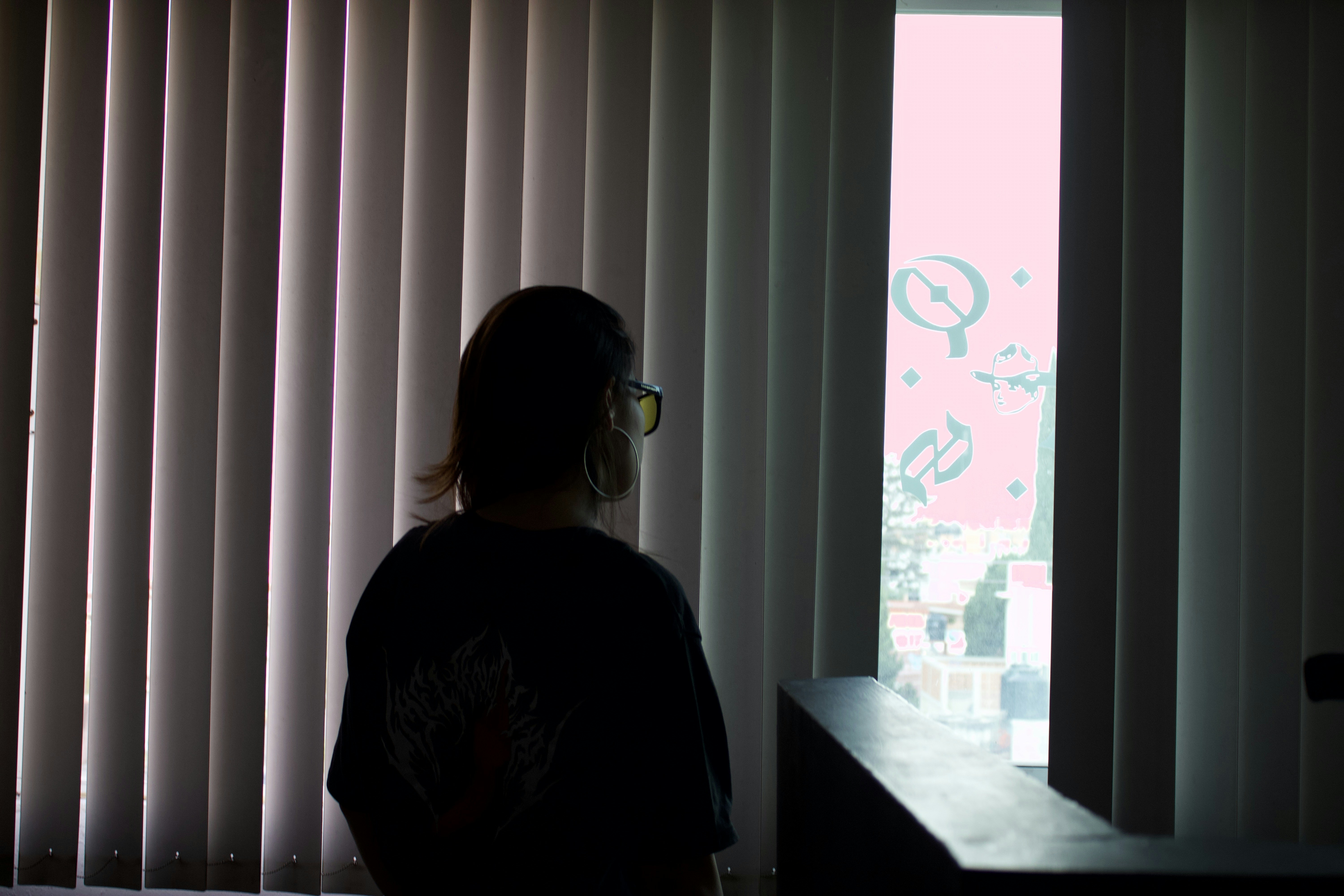 Silhouetted Reflection by the Window