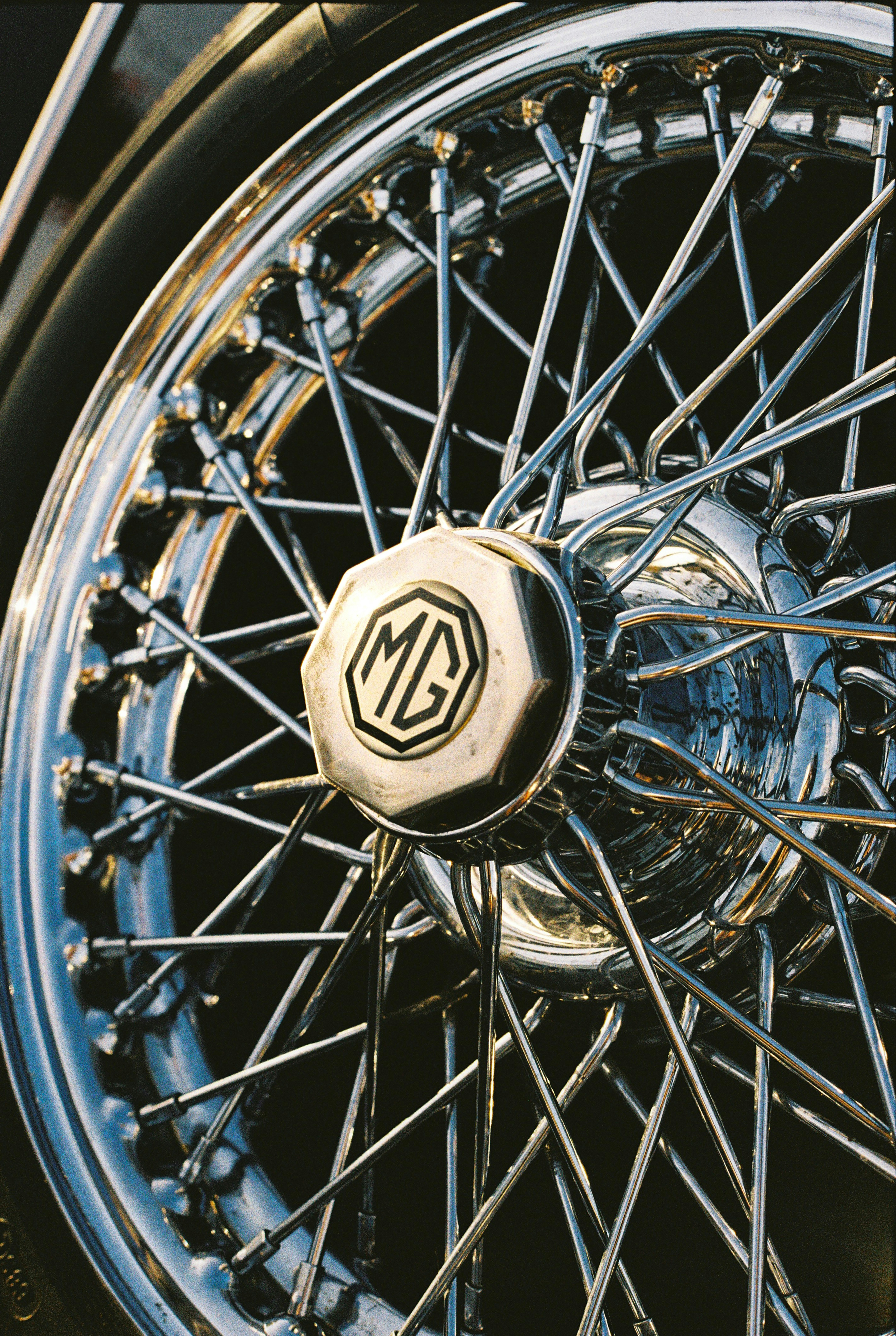 An old and photogenic Vintage MG car, Pico on film