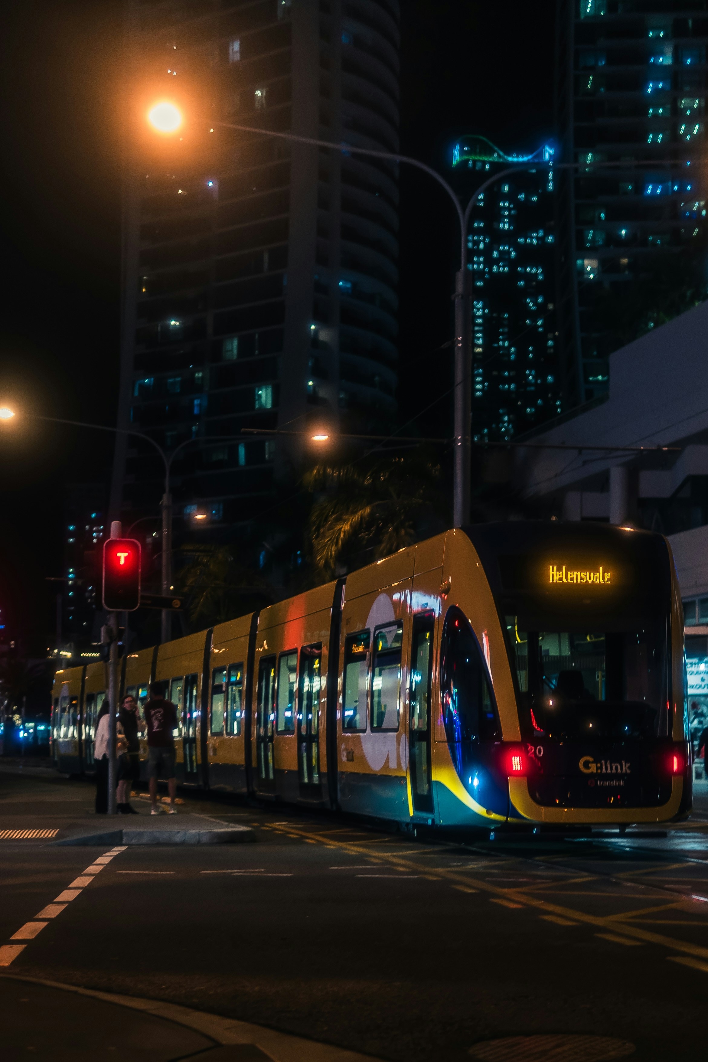 G:link Neon Glide: Night Tram Through a City of Glass
