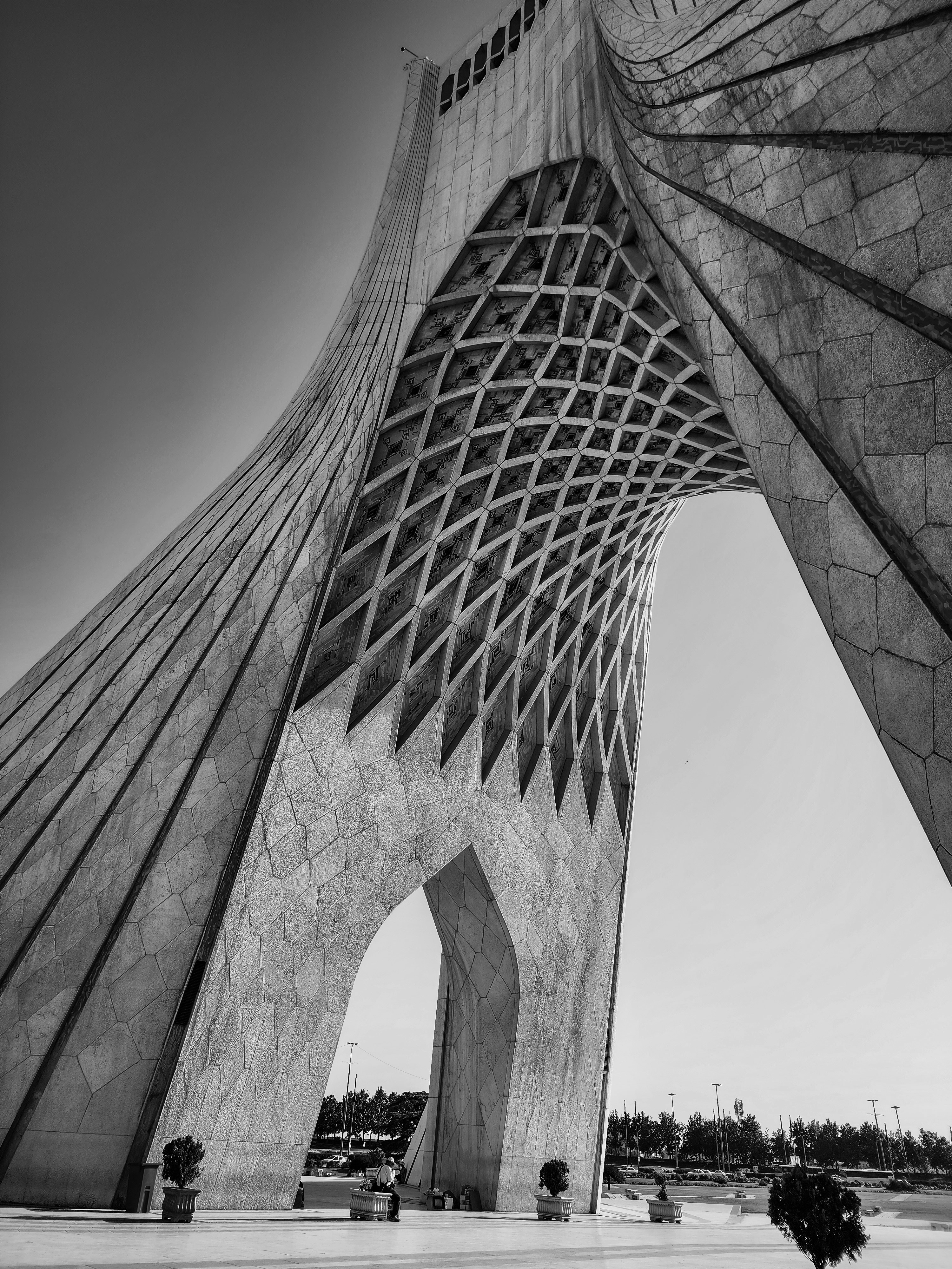 Monolithic Arch Ascending: A Monumental Perspective in Stone and Light