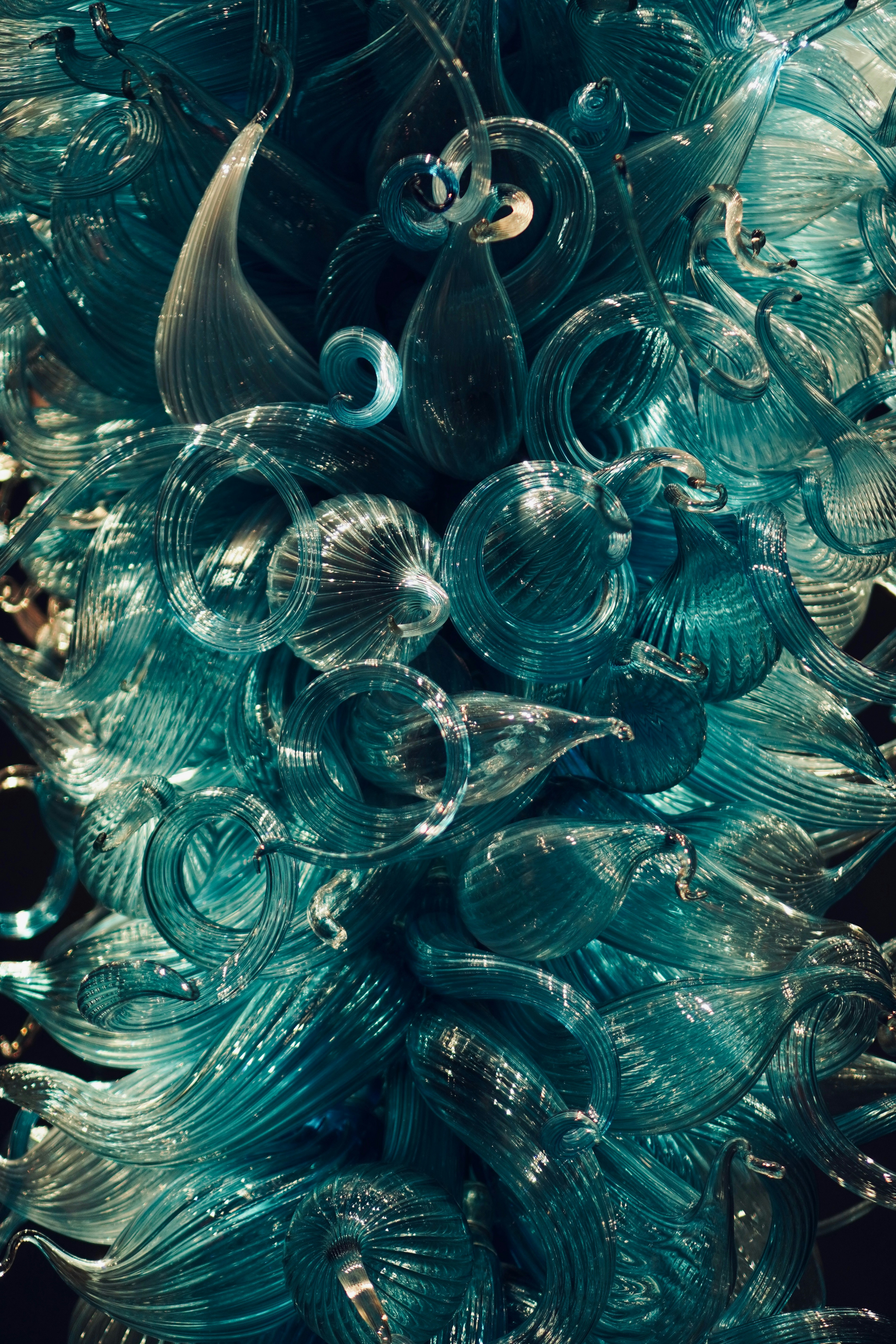 Turquoise Glass Maelstrom: A Cluster of Coiled Spirals