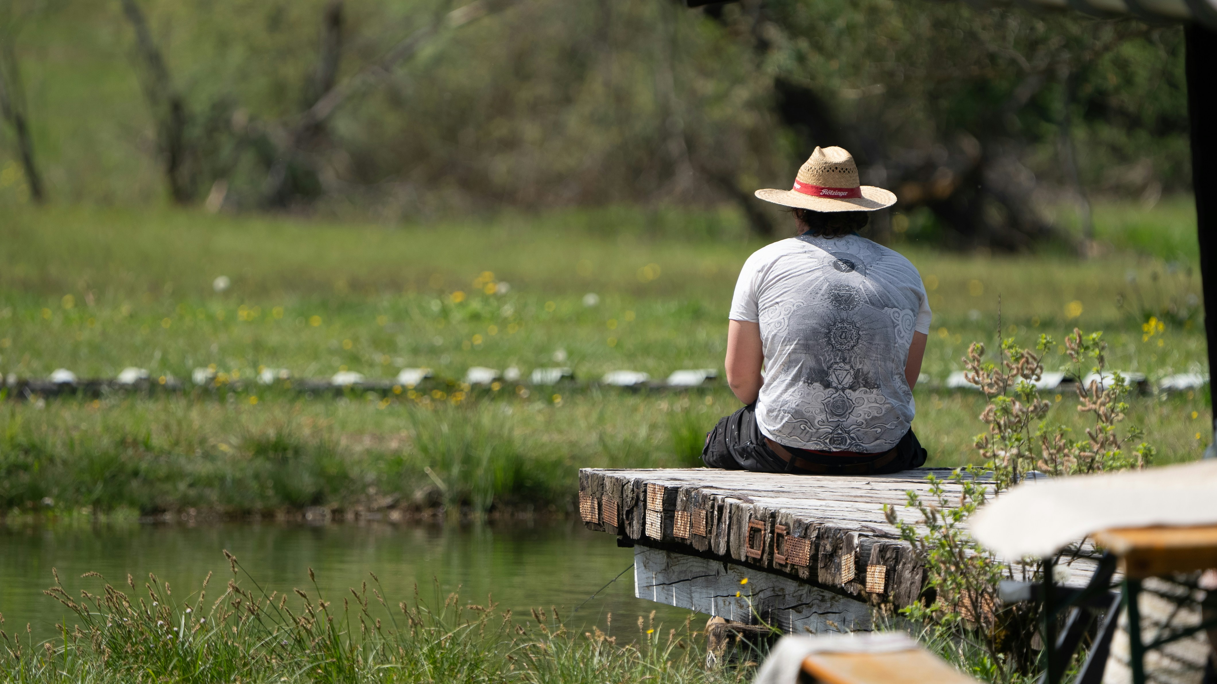 Reflections of Solitude: A Quiet Moment by the Water