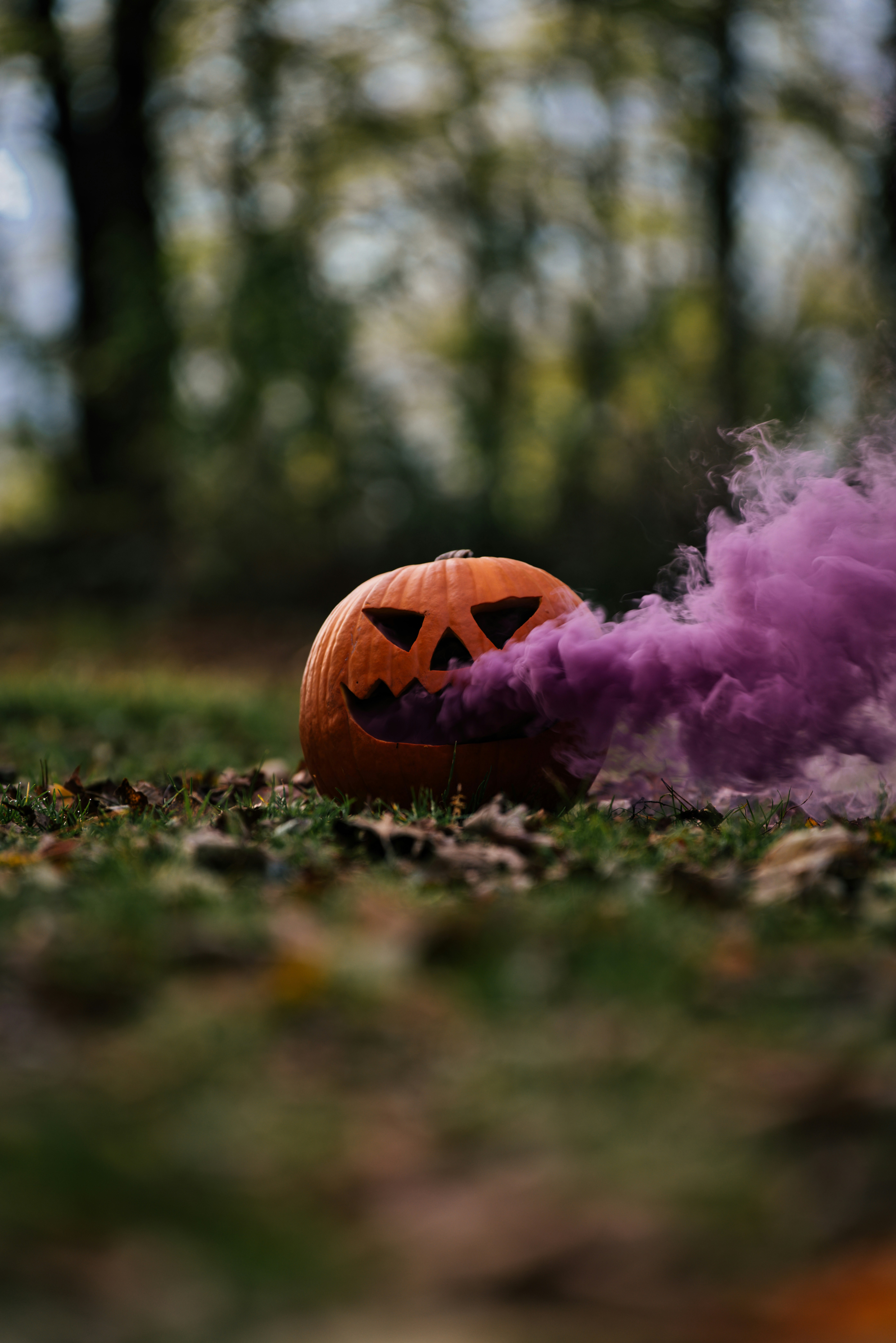 A pumpkin with smoke coming out of it photo – Free Halloween Image on ...