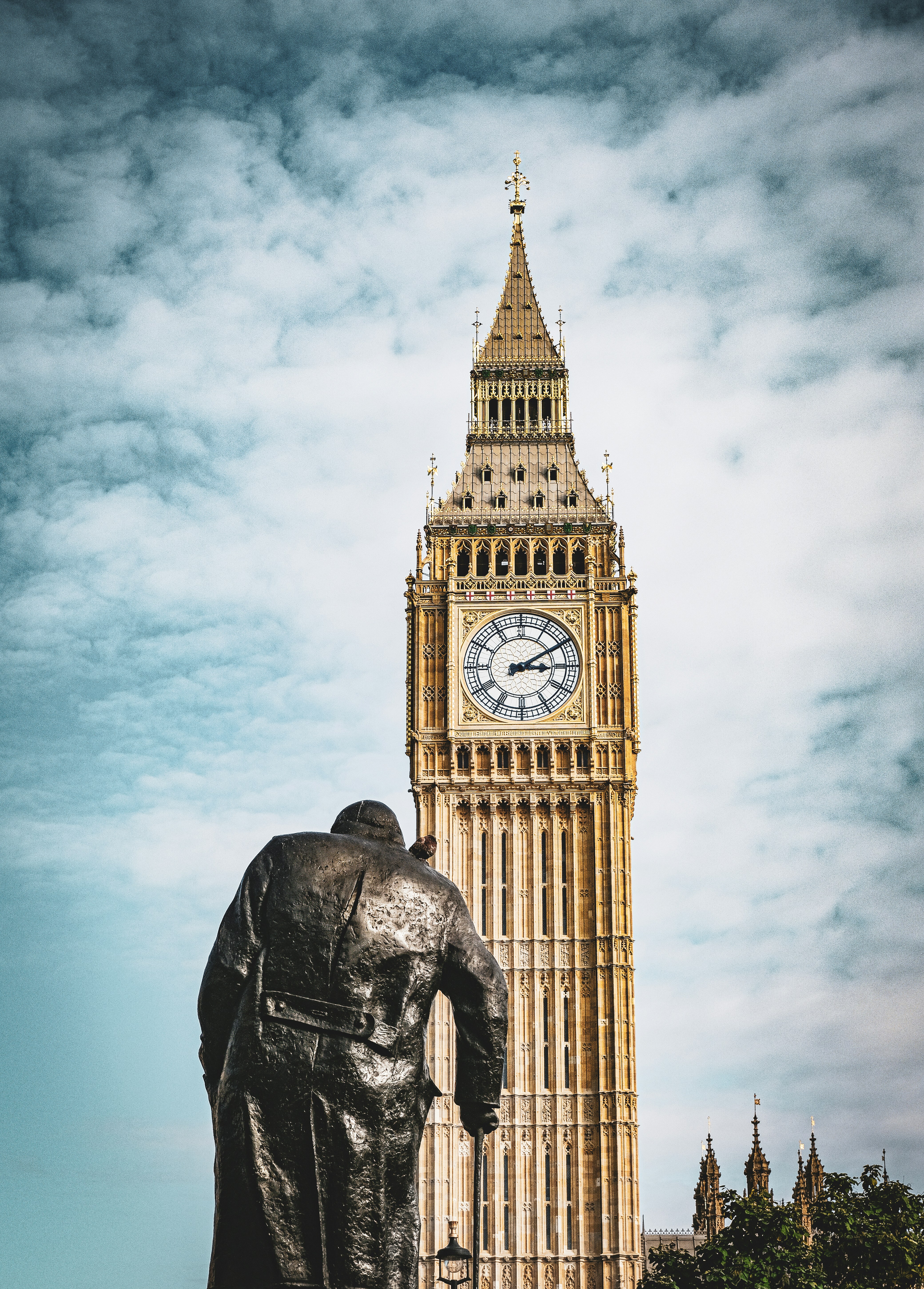 Clock Tower, Bronze Sentinel: A London Moment