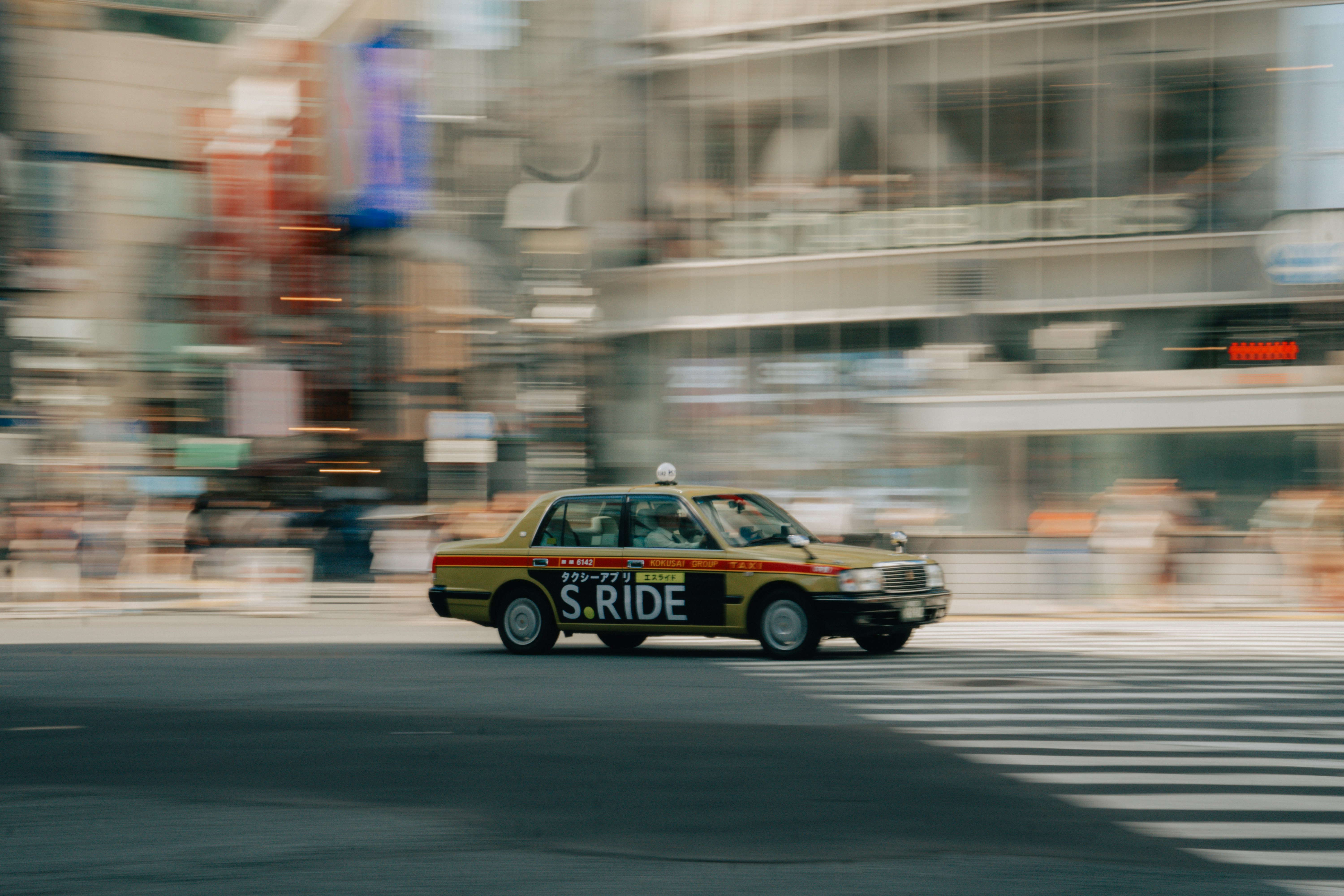 S-RIDE Through the Crosswalk: A Motion-Blur Taxi Dash