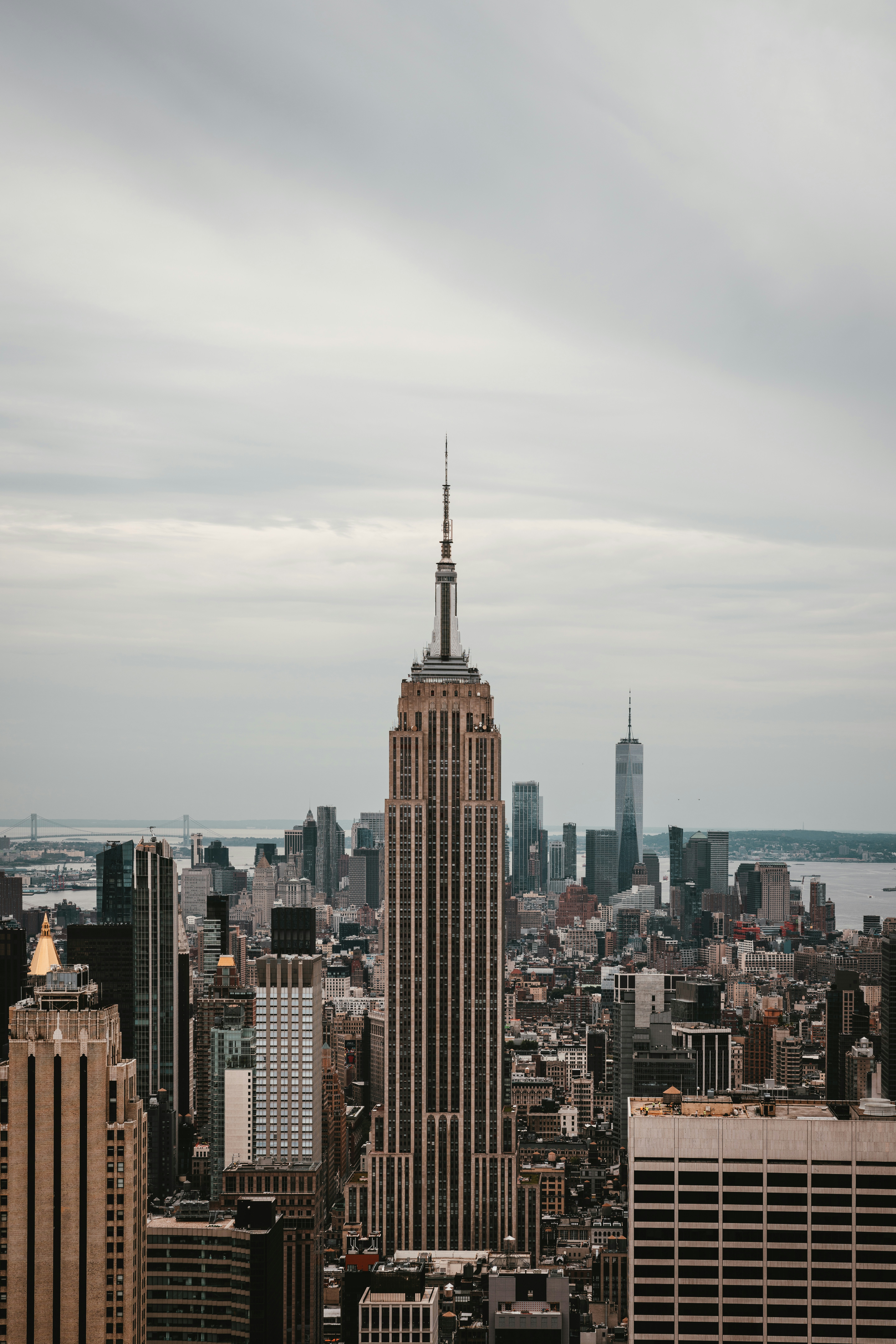 A view of the empire building from the top of the rock photo – Free New ...