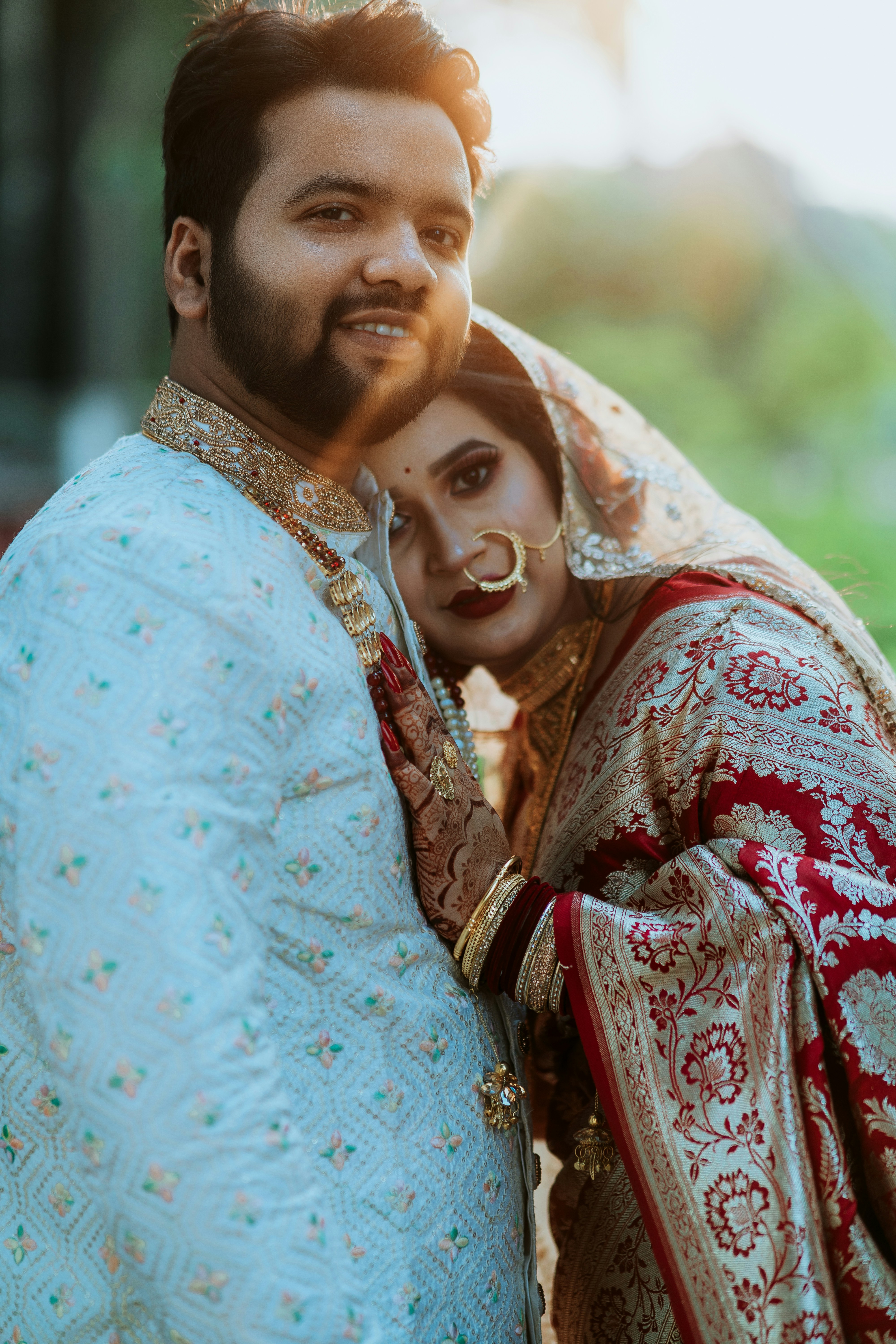A man and a woman dressed in traditional indian garb photo – Free ...