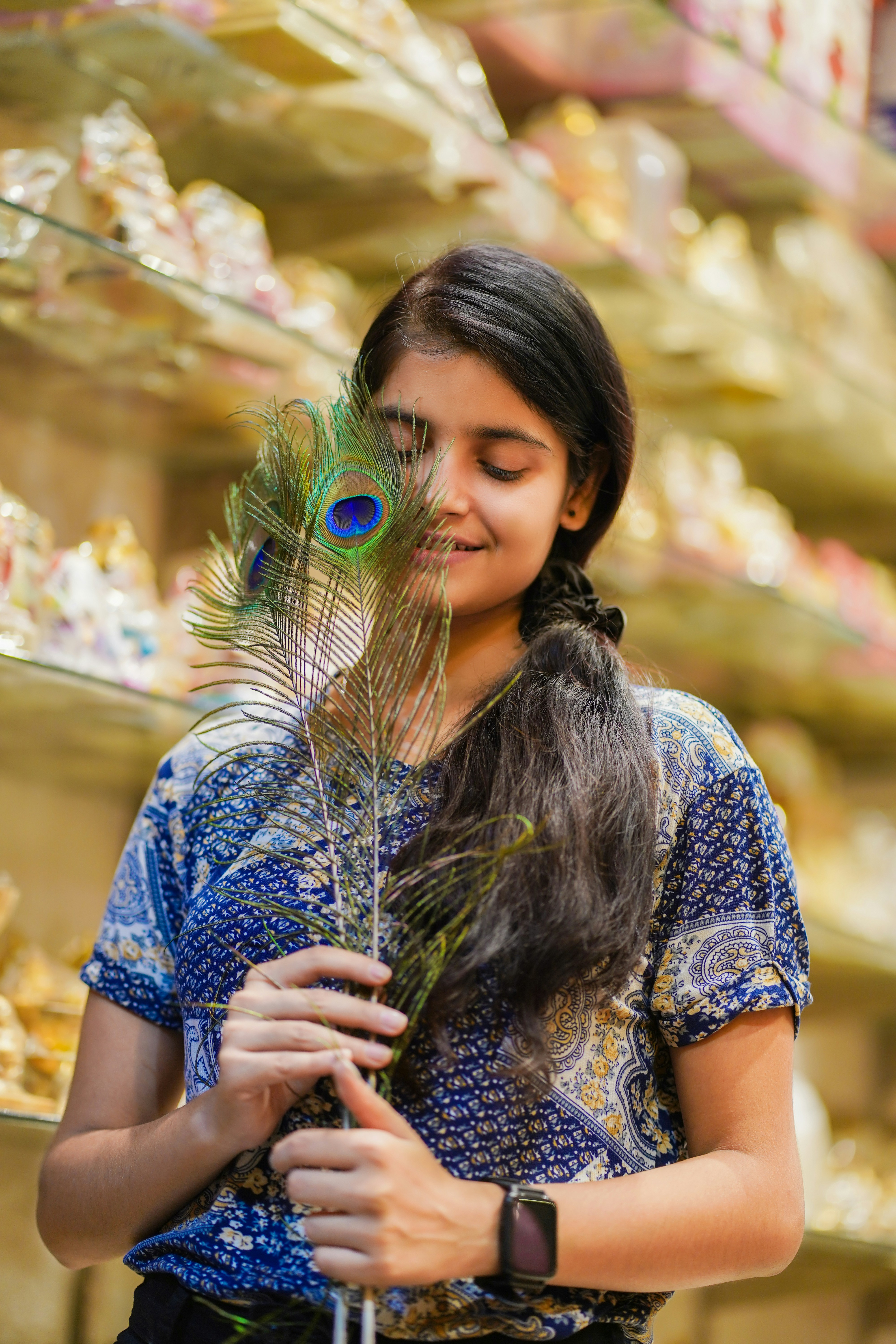 Peacock Spotlight: A Quiet Moment with a Feathered Veil