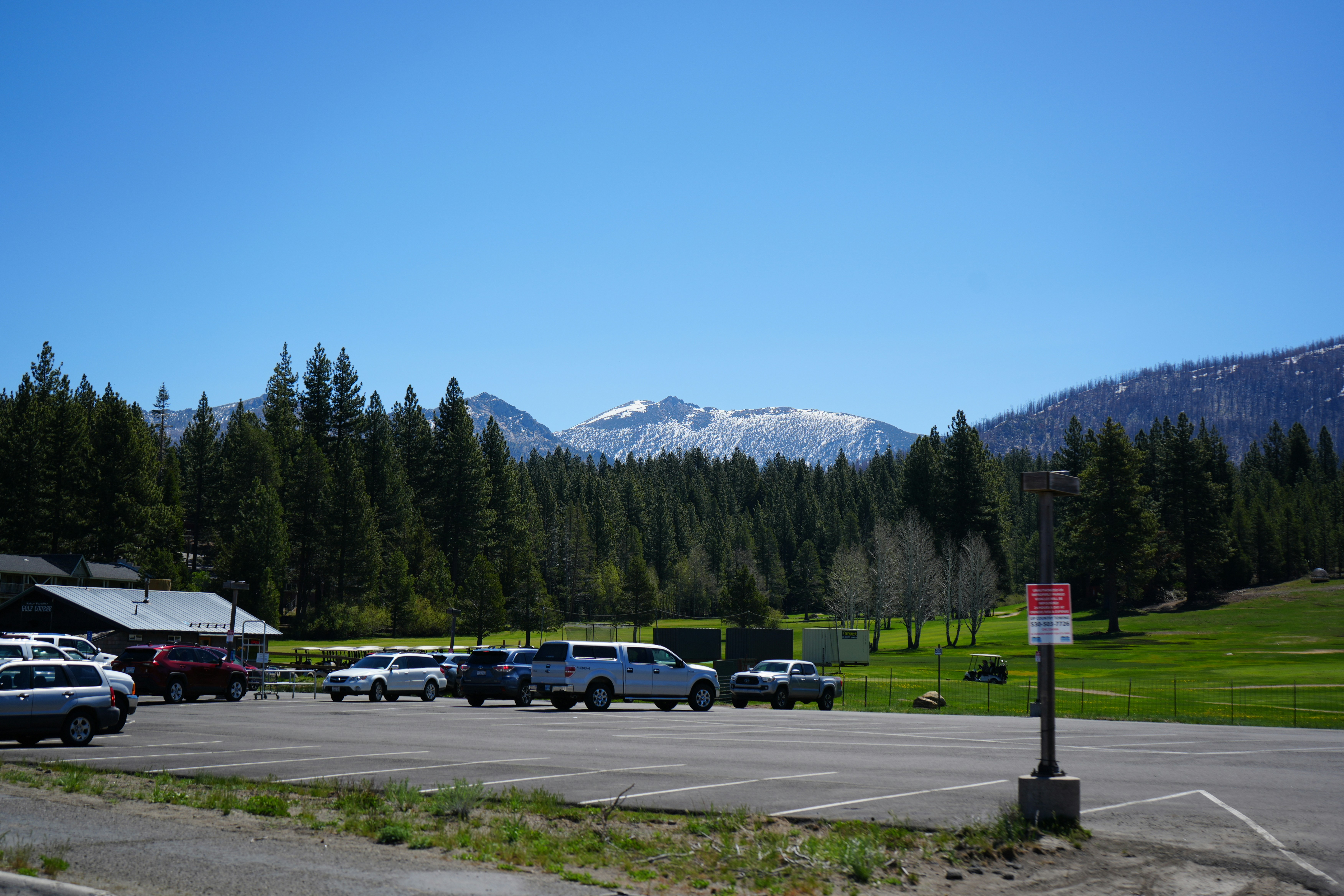 Car parking lot on our way to lake tahoe, 2024